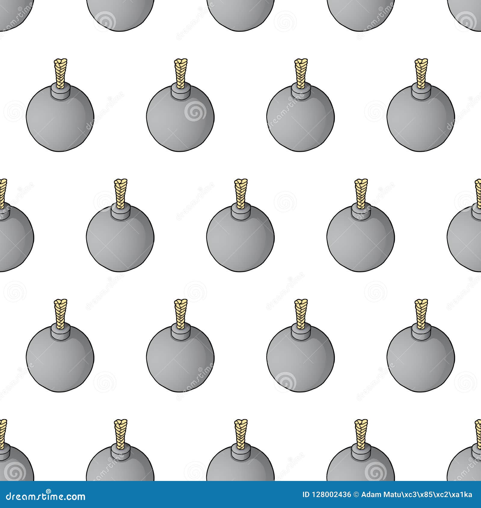 Bombs on a White Background, for Wallpaper Pattern. Stock Vector ...