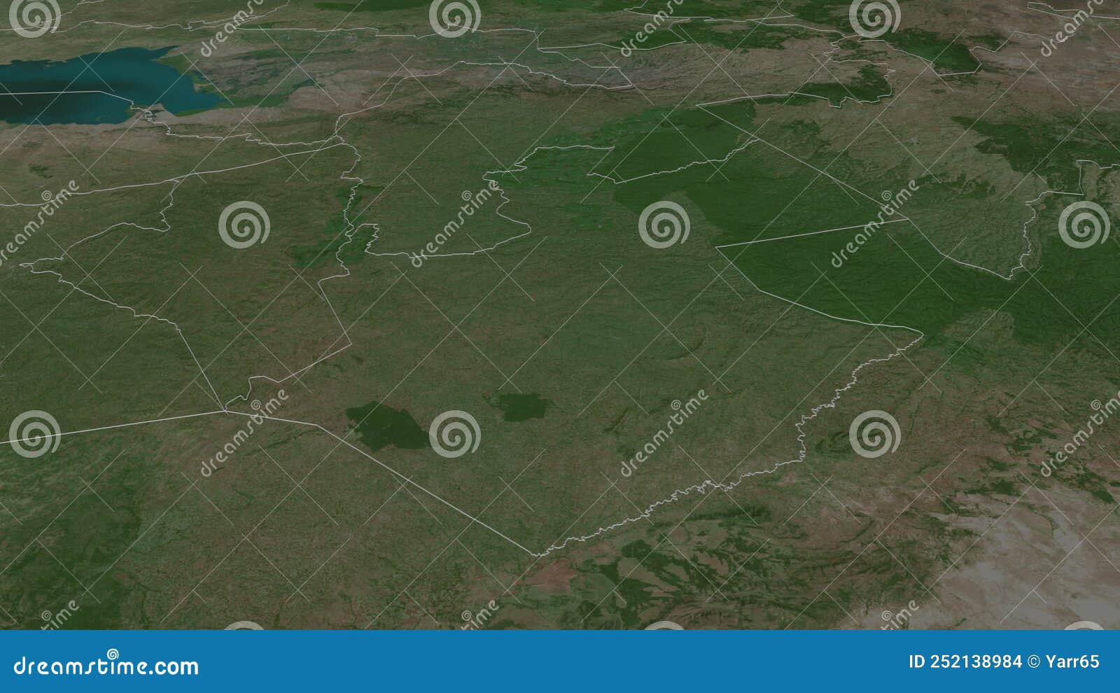 Bomet Extruded. Kenya. Stereographic Satellite Map Stock Footage ...