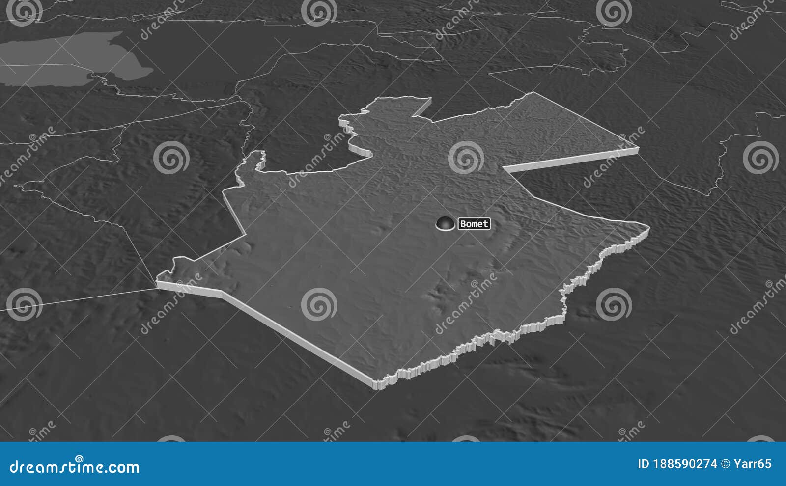 Bomet, Kenya - Extruded with Capital. Bilevel Stock Illustration ...