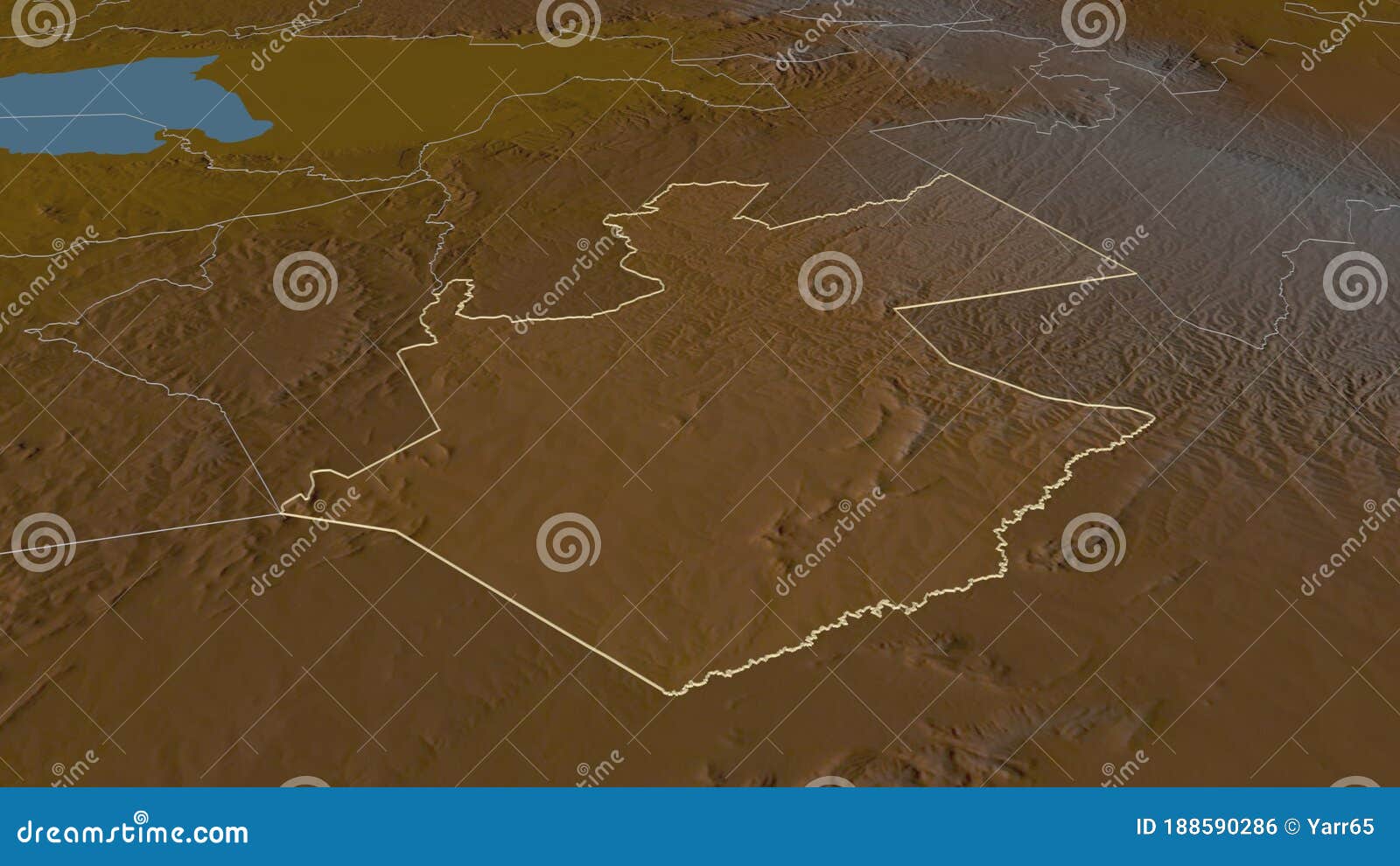 Bomet, Kenya - Outlined. Relief Stock Illustration - Illustration of ...