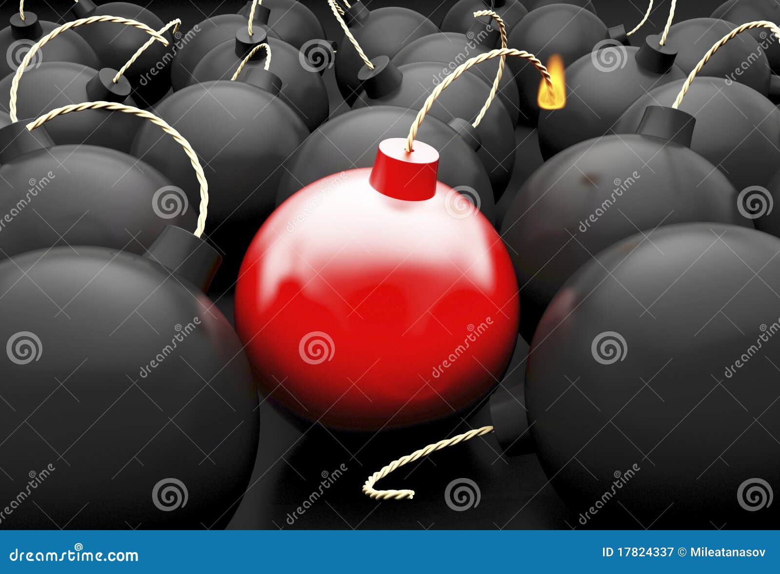 Bommen stock illustratie. Illustration of gevaar, contrast - 17824337