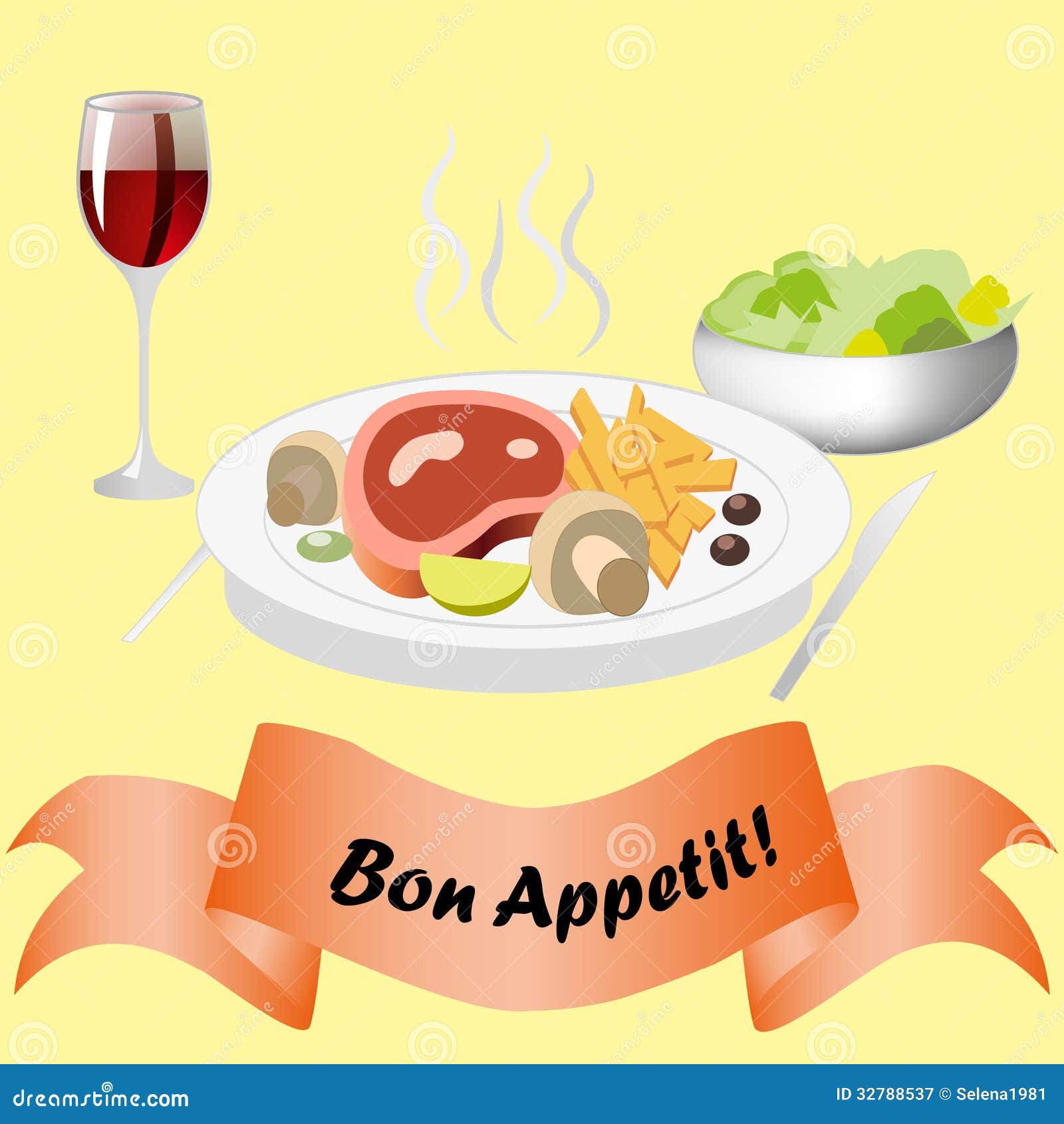 Bon Appetit ilustración del vector. Ilustración de olor - 32788537