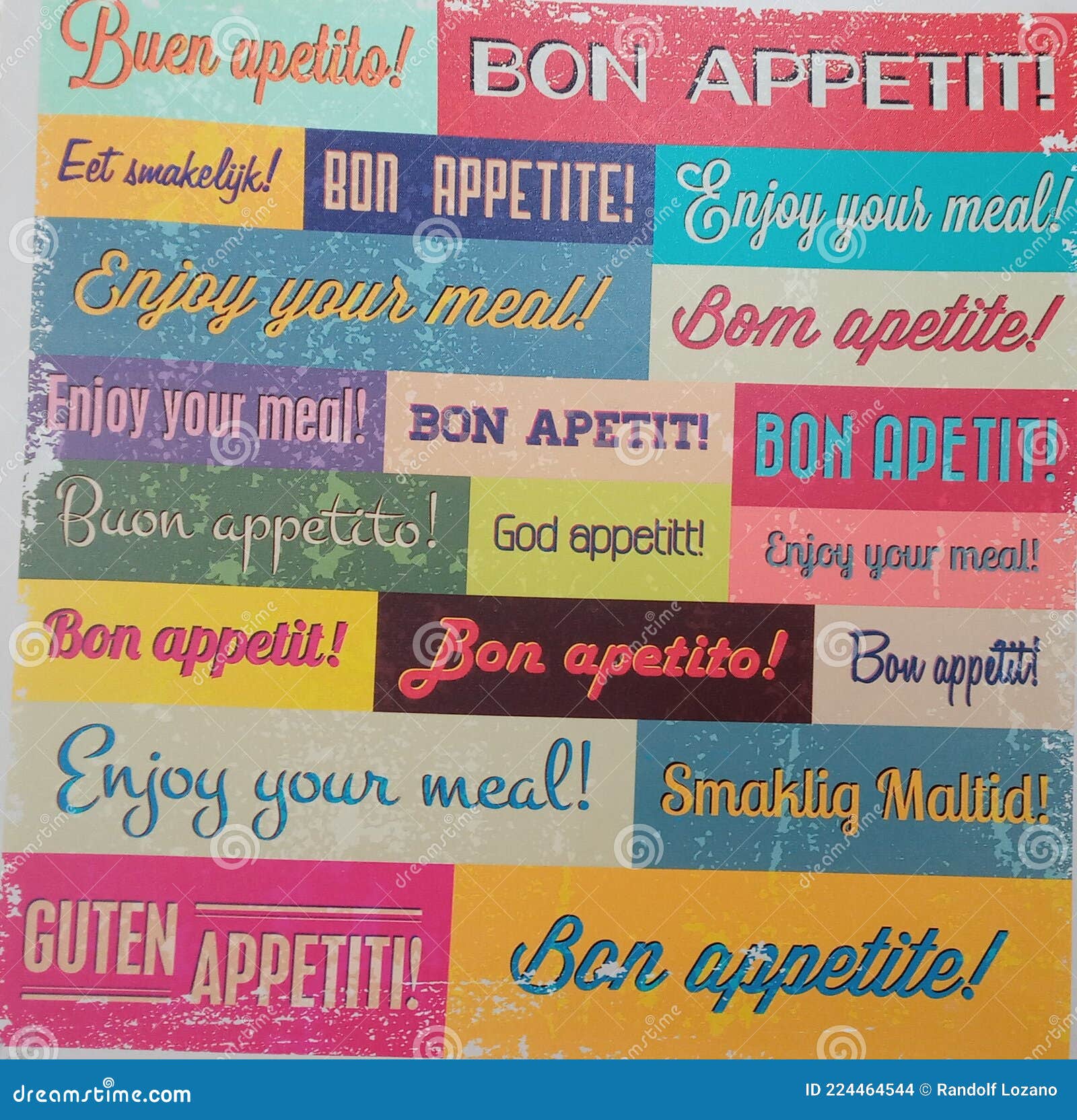 Bon Appetit in Different Language Stock Photo - Image of language ...