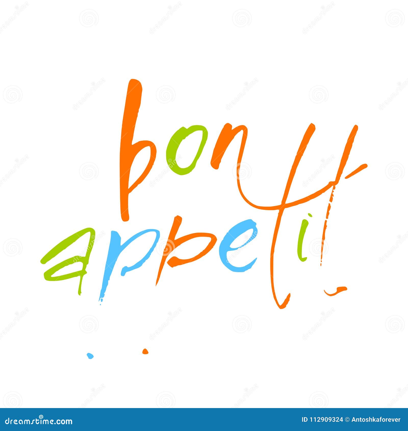 Bon Appetit Lettering Template Stock Vector - Illustration of food ...