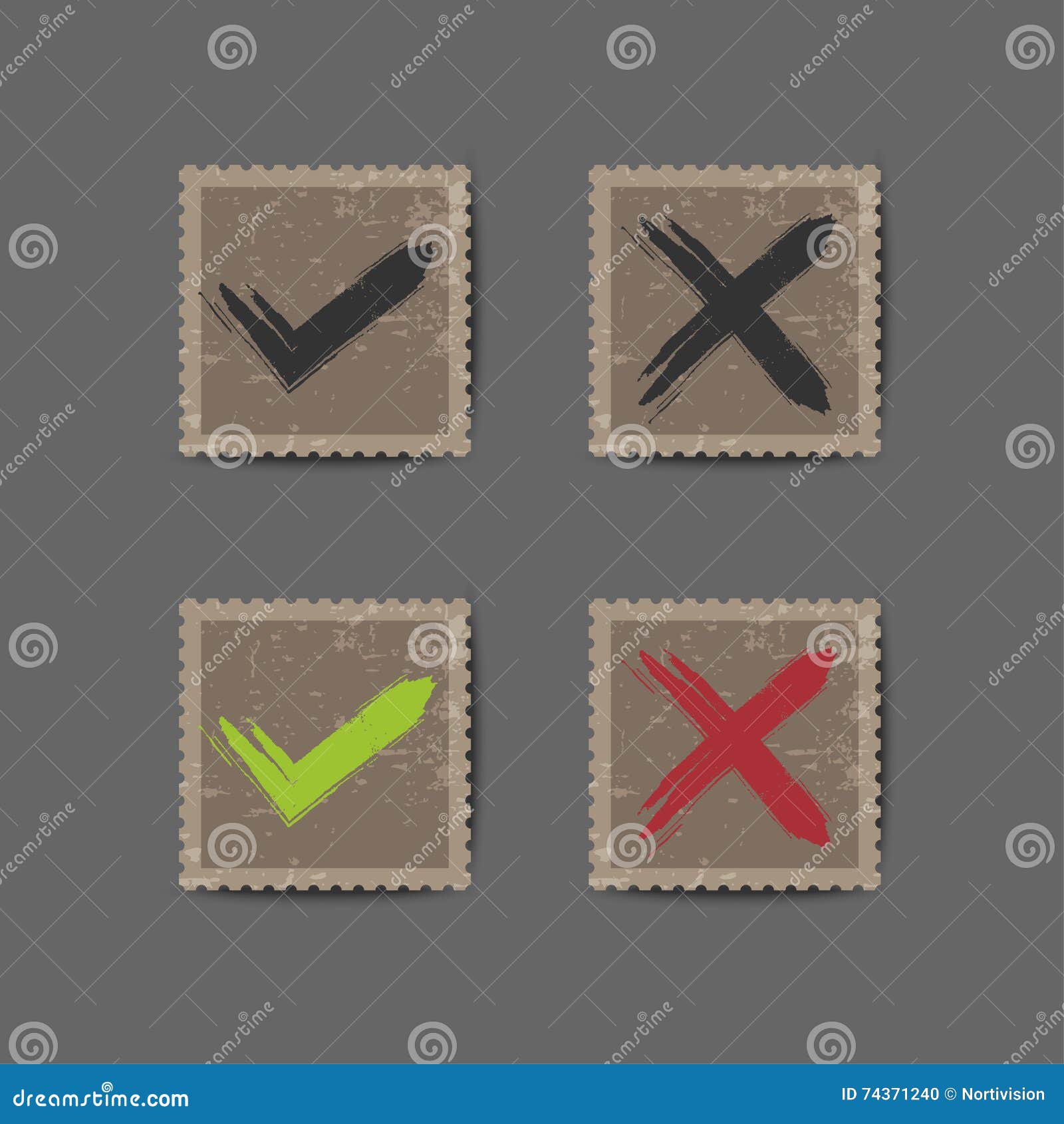 Bon, faux signe illustration de vecteur. Illustration du réponse - 74371240