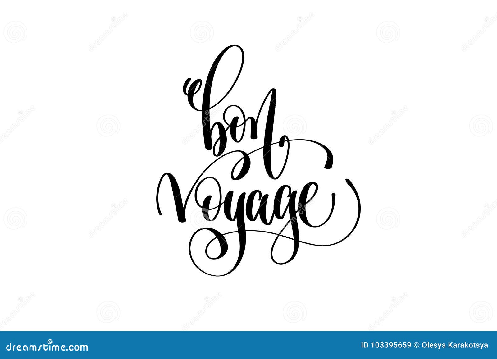 Bon Voyage Hand Lettering Modern Typography Inscription Stock Vector ... Bon Voyage Hand Lettering Modern Typography Inscription Stock Vector ...