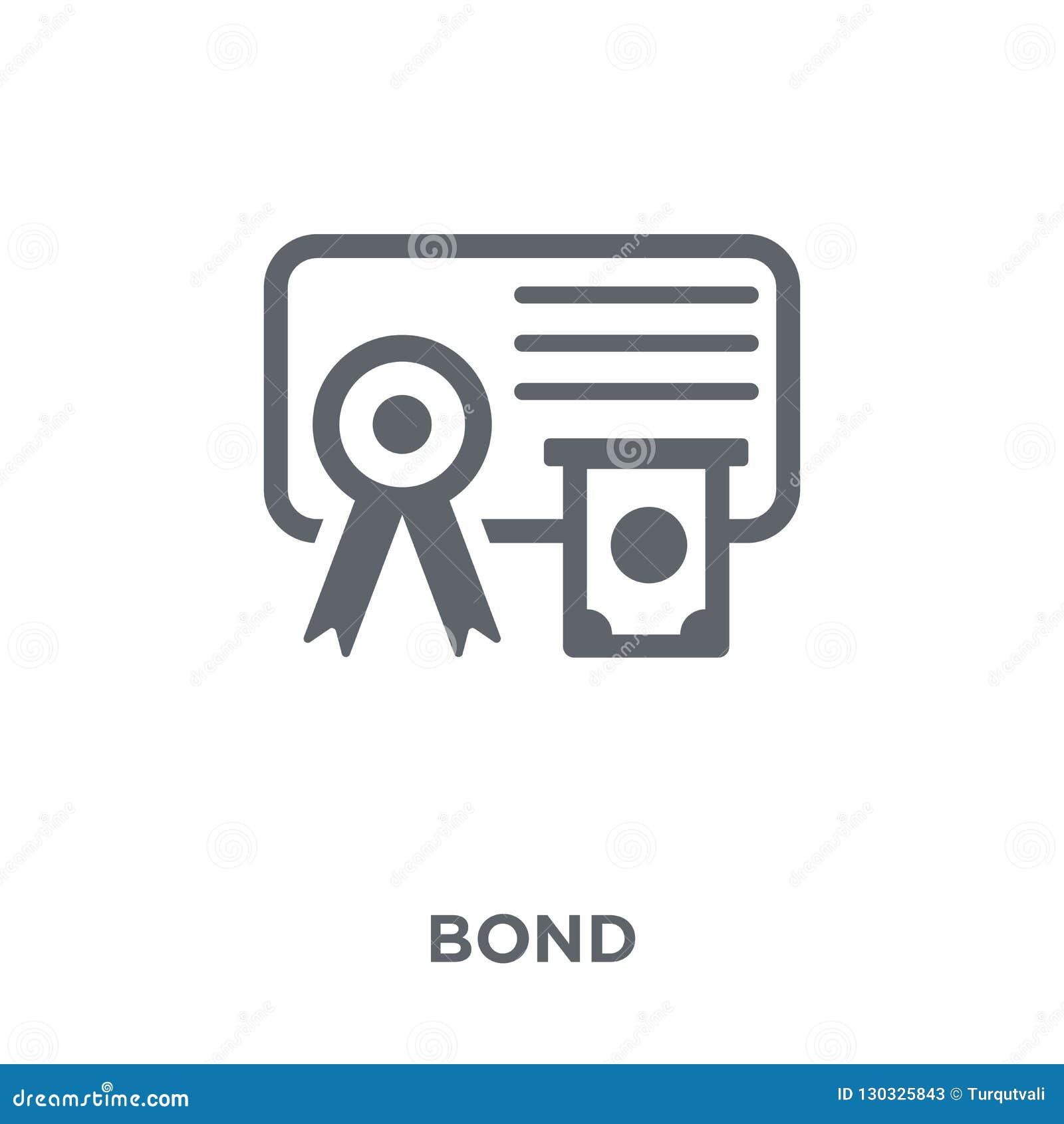 Bond Icon from Bond Collection. Stock Vector - Illustration of share ...