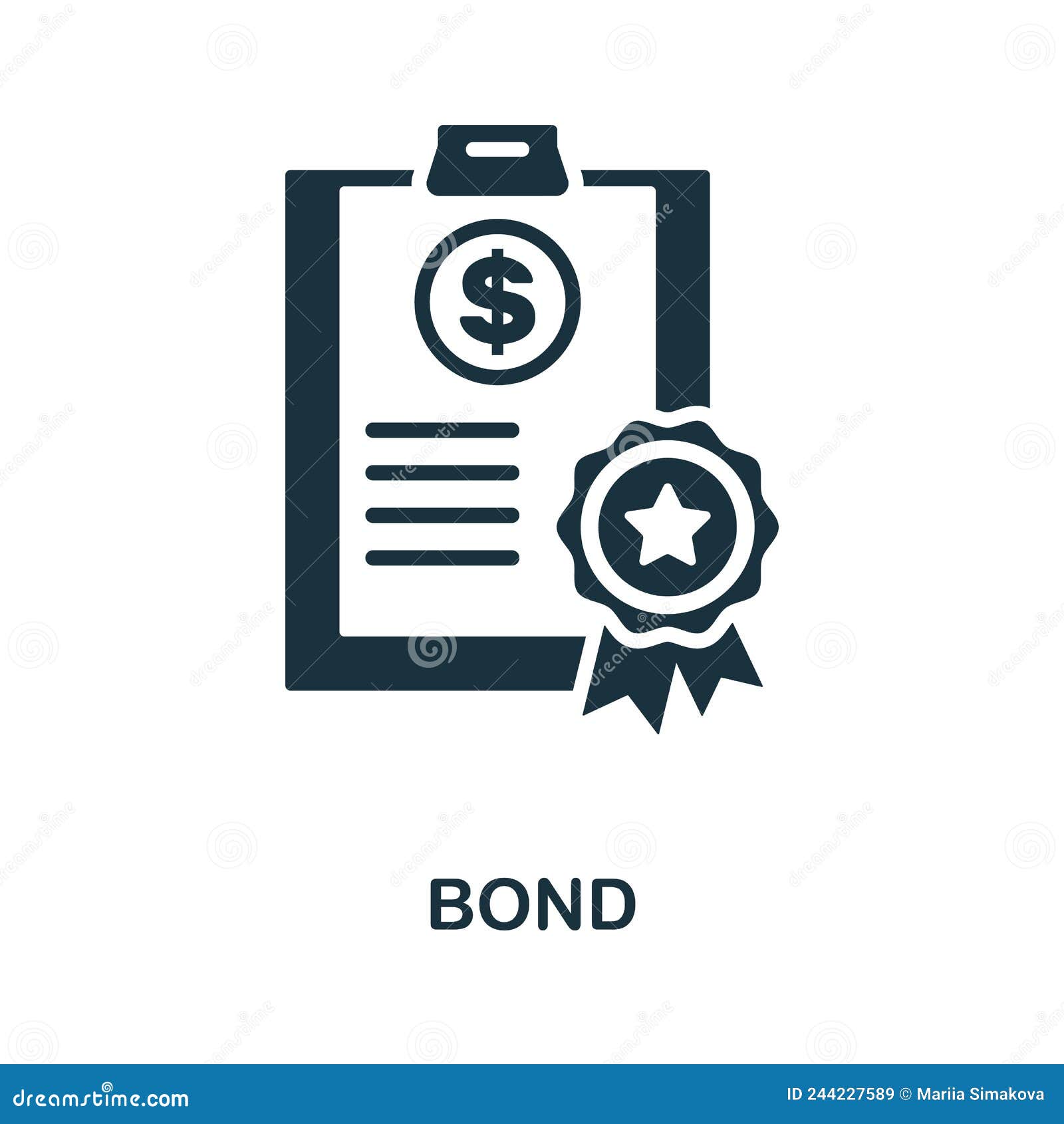 Bond Icon. Monochrome Simple Bond Icon for Templates, Web Design and ...