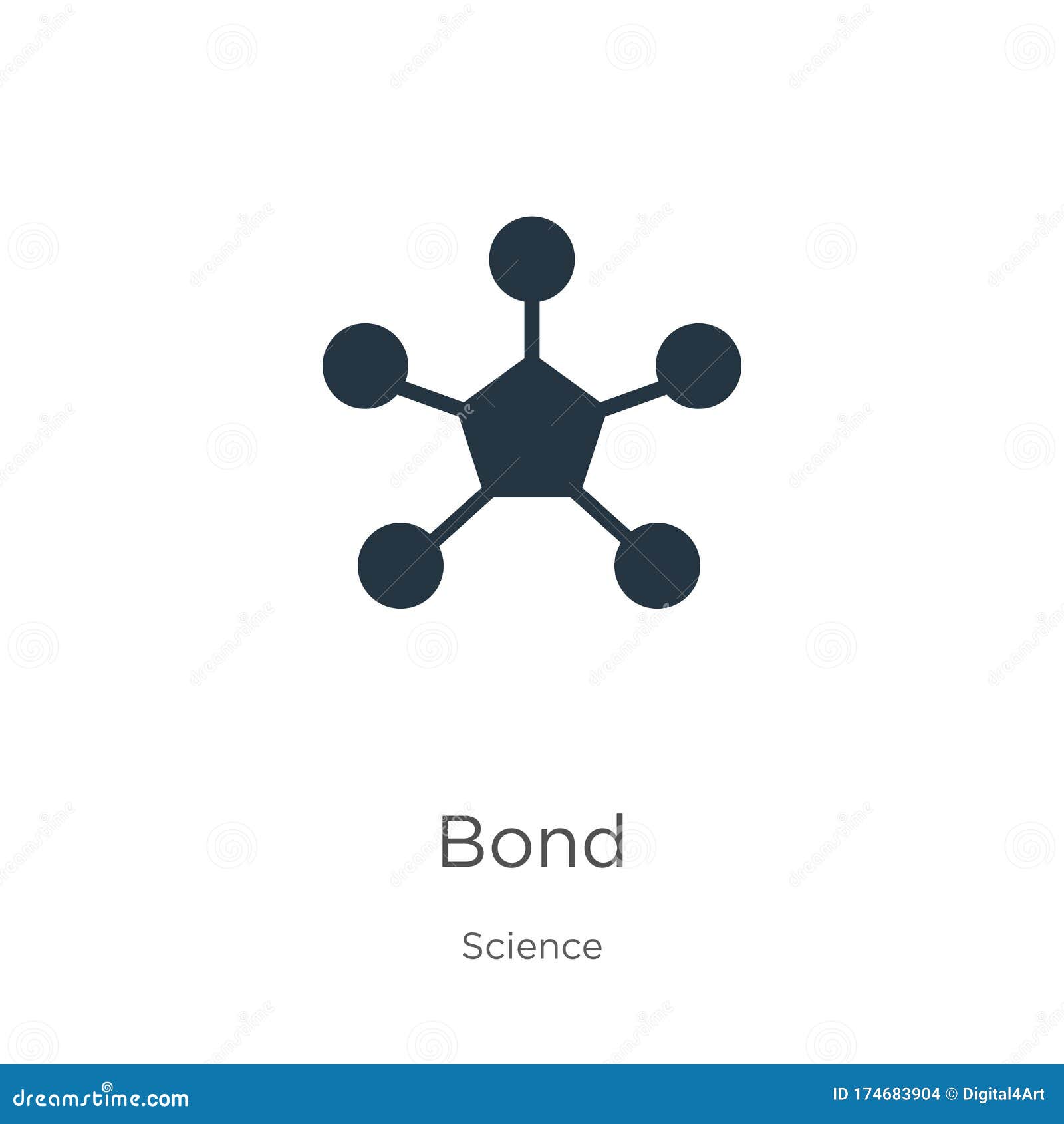 Bond Icon Vector. Trendy Flat Bond Icon from Science Collection ...