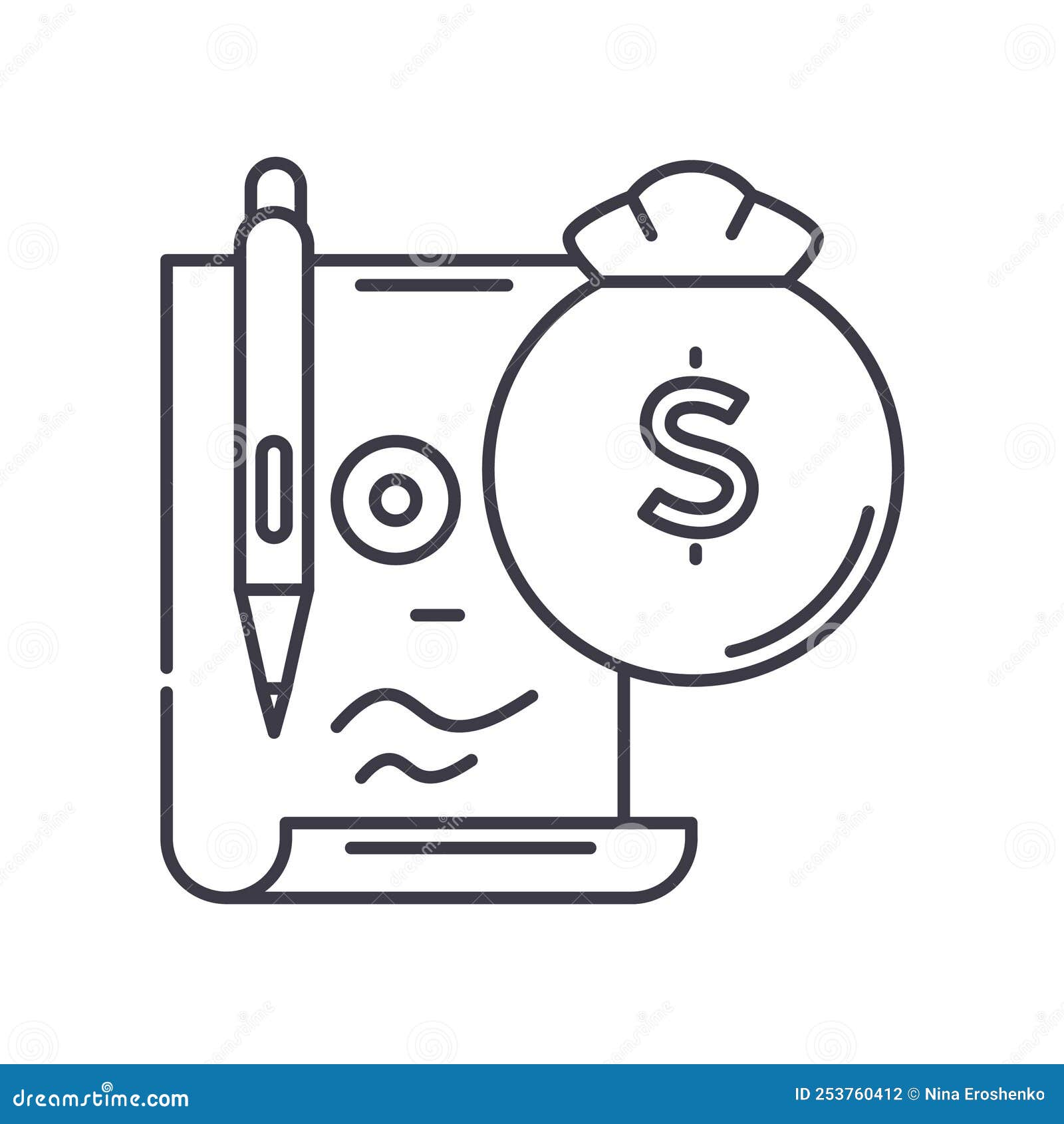 Bond Line Icon, Outline Symbol, Vector Illustration, Concept Sign Stock ...