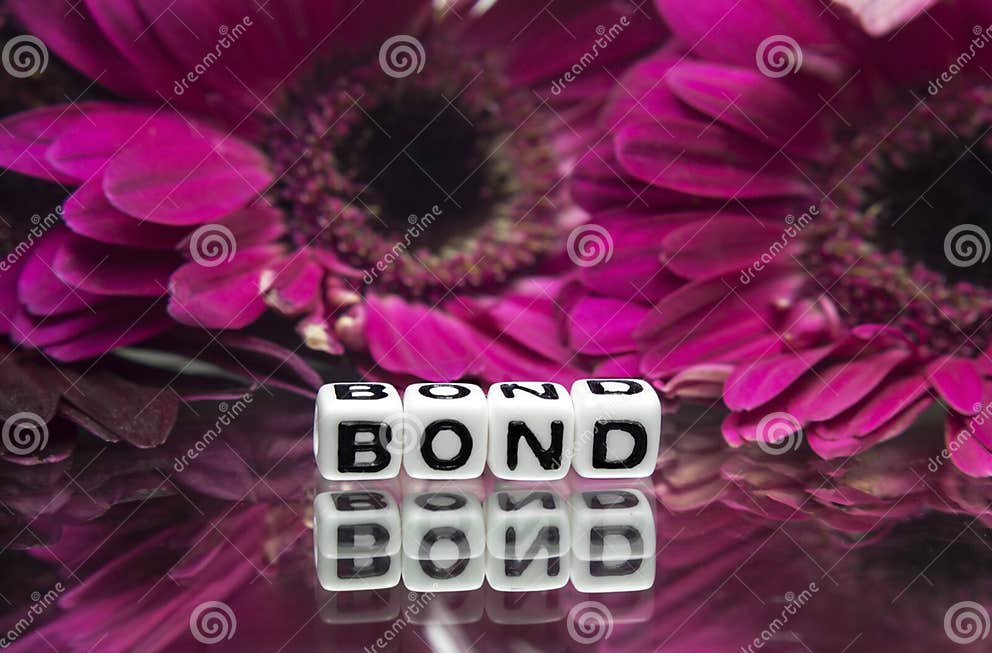 Bond Message with Pink Flowers Stock Photo - Image of background ...