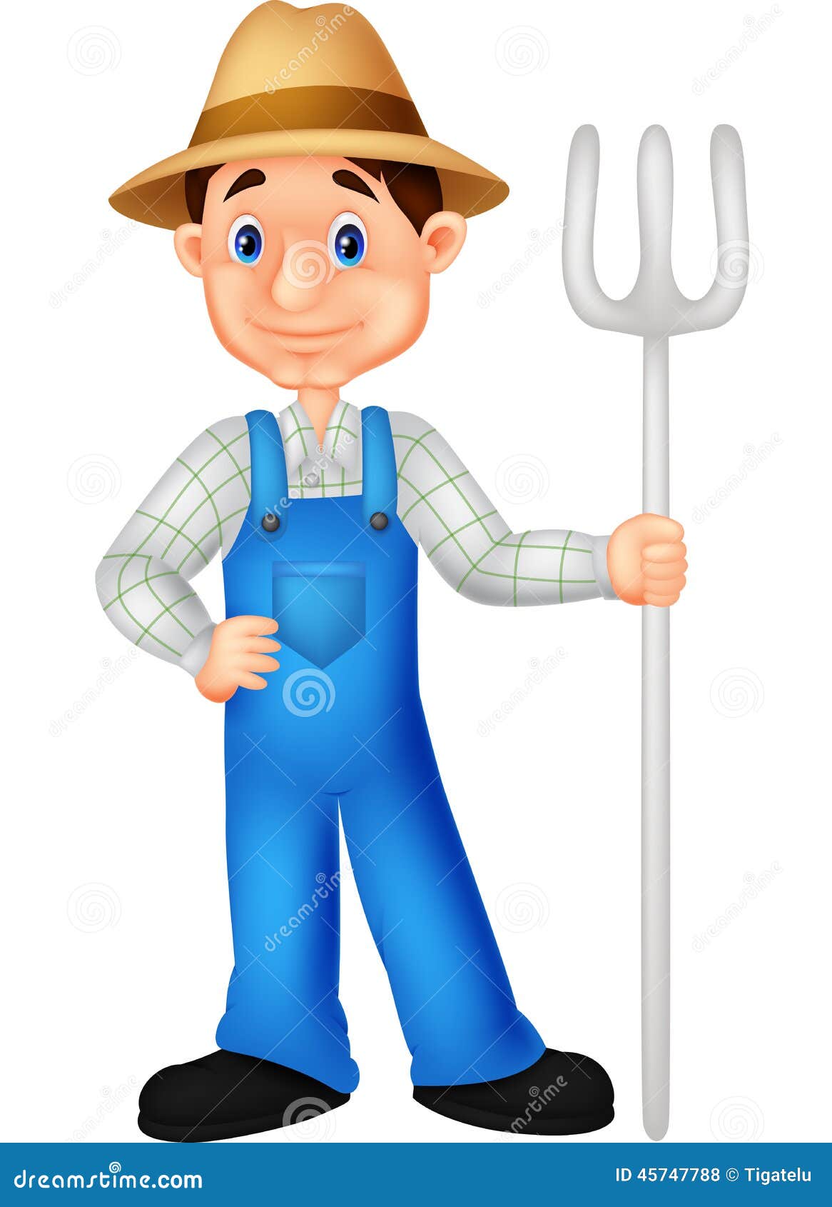 Bonde Cartoon vektor illustrationer. Illustration av lantbruk - 45747788