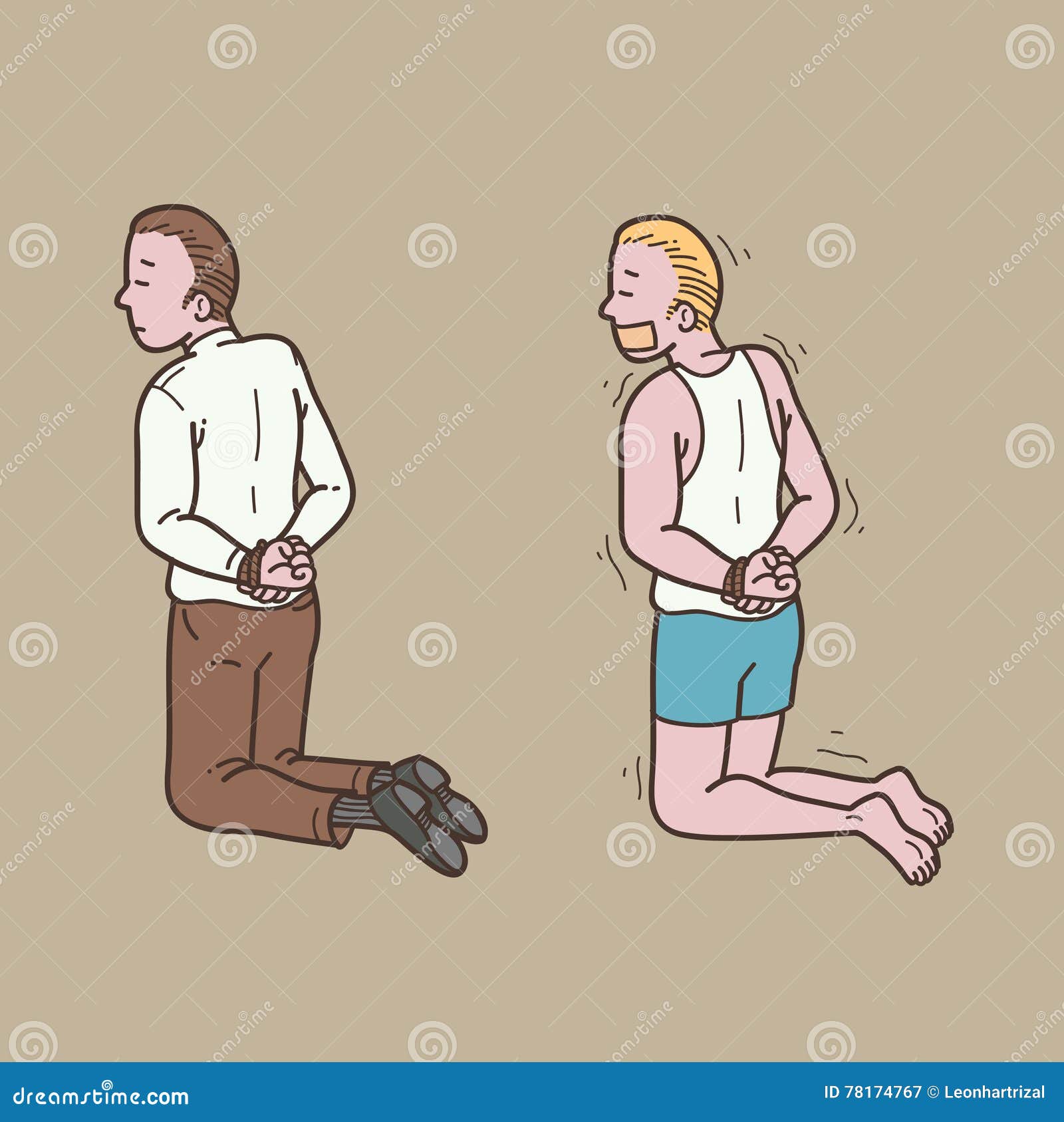 Bonded man stock vector. Illustration of life, execution - 78174767