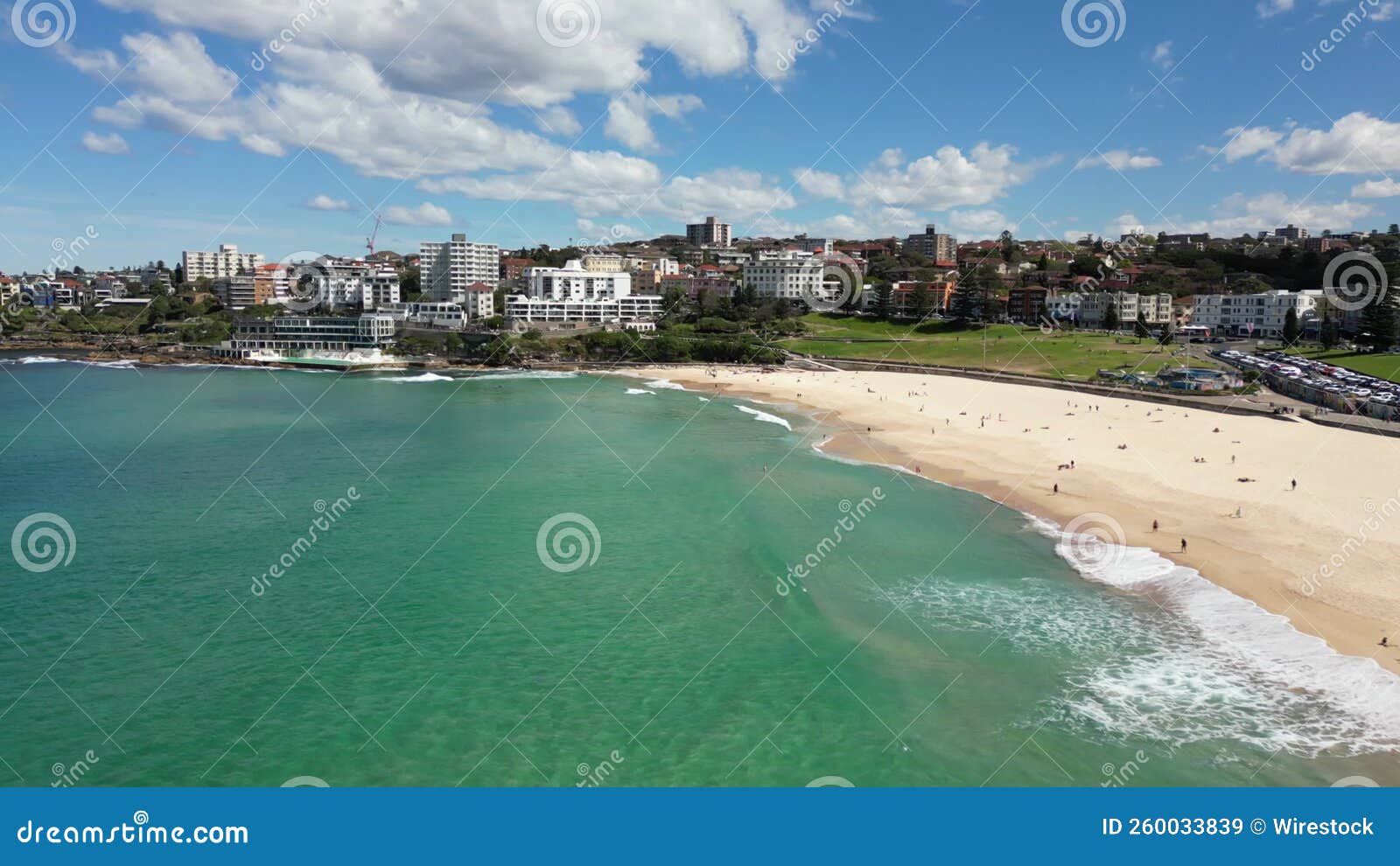 Bondi Beach Over Looking the Bondi Pavilion Stock Video - Video of city ...