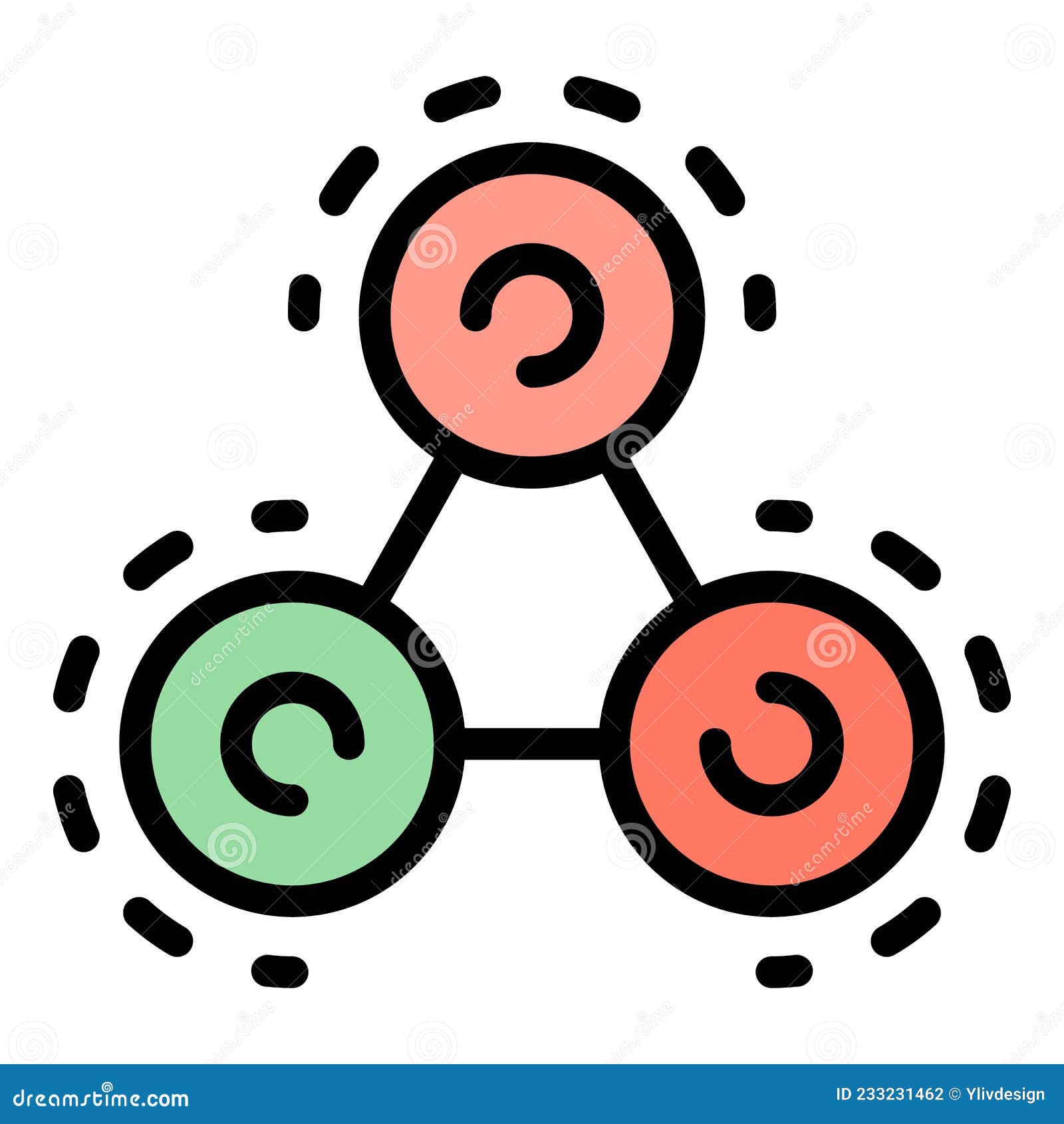 Bonding Molecules Icon Color Outline Vector Stock Vector - Illustration ...