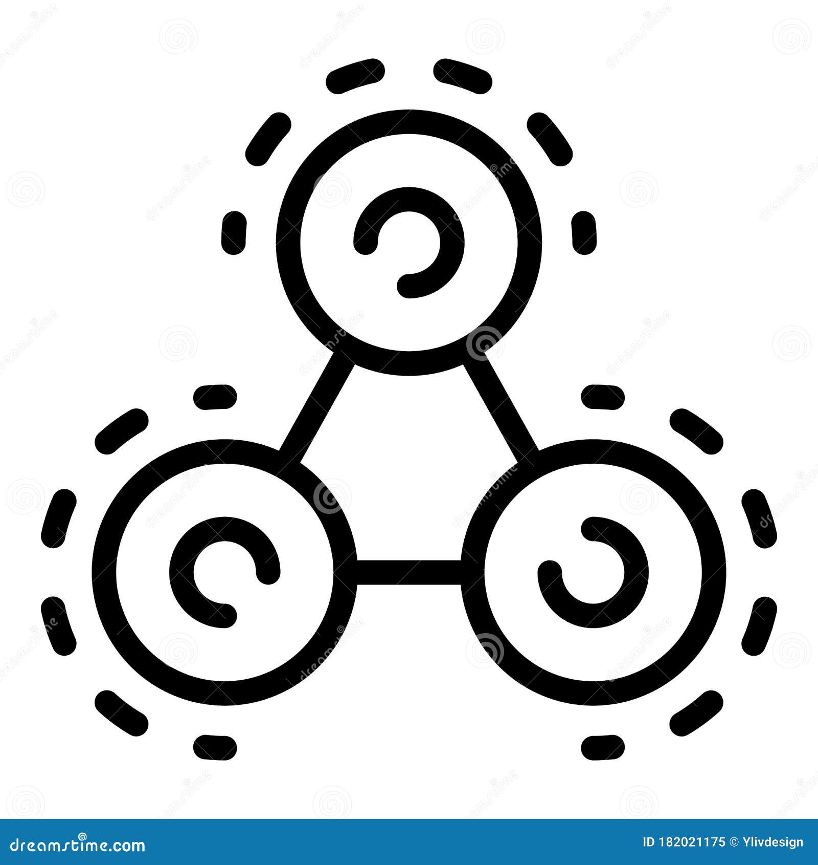 Bonding Molecules Icon, Outline Style Stock Vector - Illustration of ...