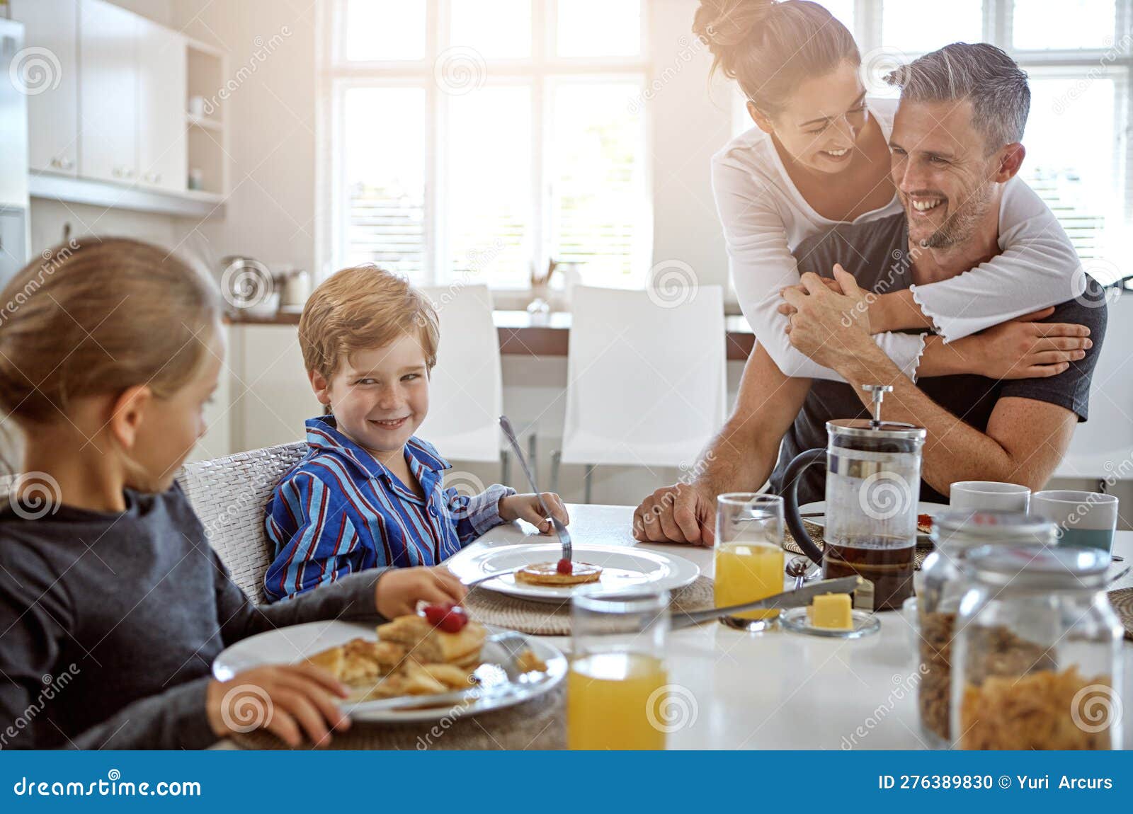 Bonding Over Breakfast. a Family Having Breakfast Together. Stock Photo ...
