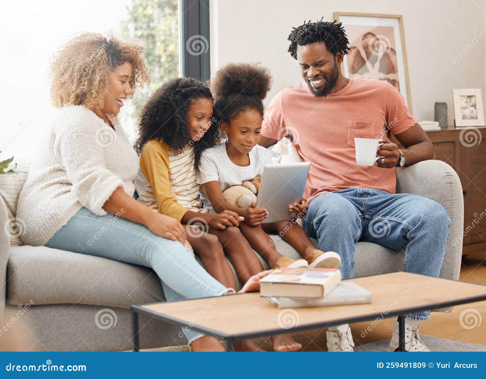 Bonding Time with Family. a Young Family Spending Time Together and ...