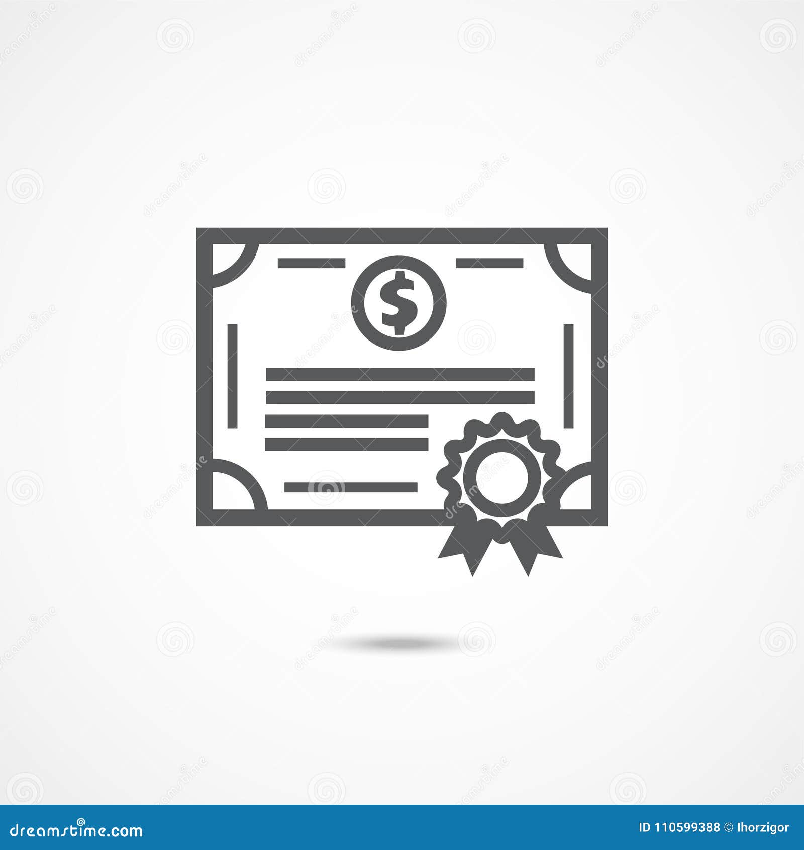 Bonds icon on white stock vector. Illustration of allocation - 110599388