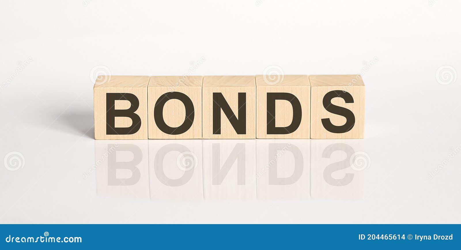 BONDS Word from Wooden Blocks on White Desk Stock Photo - Image of ...
