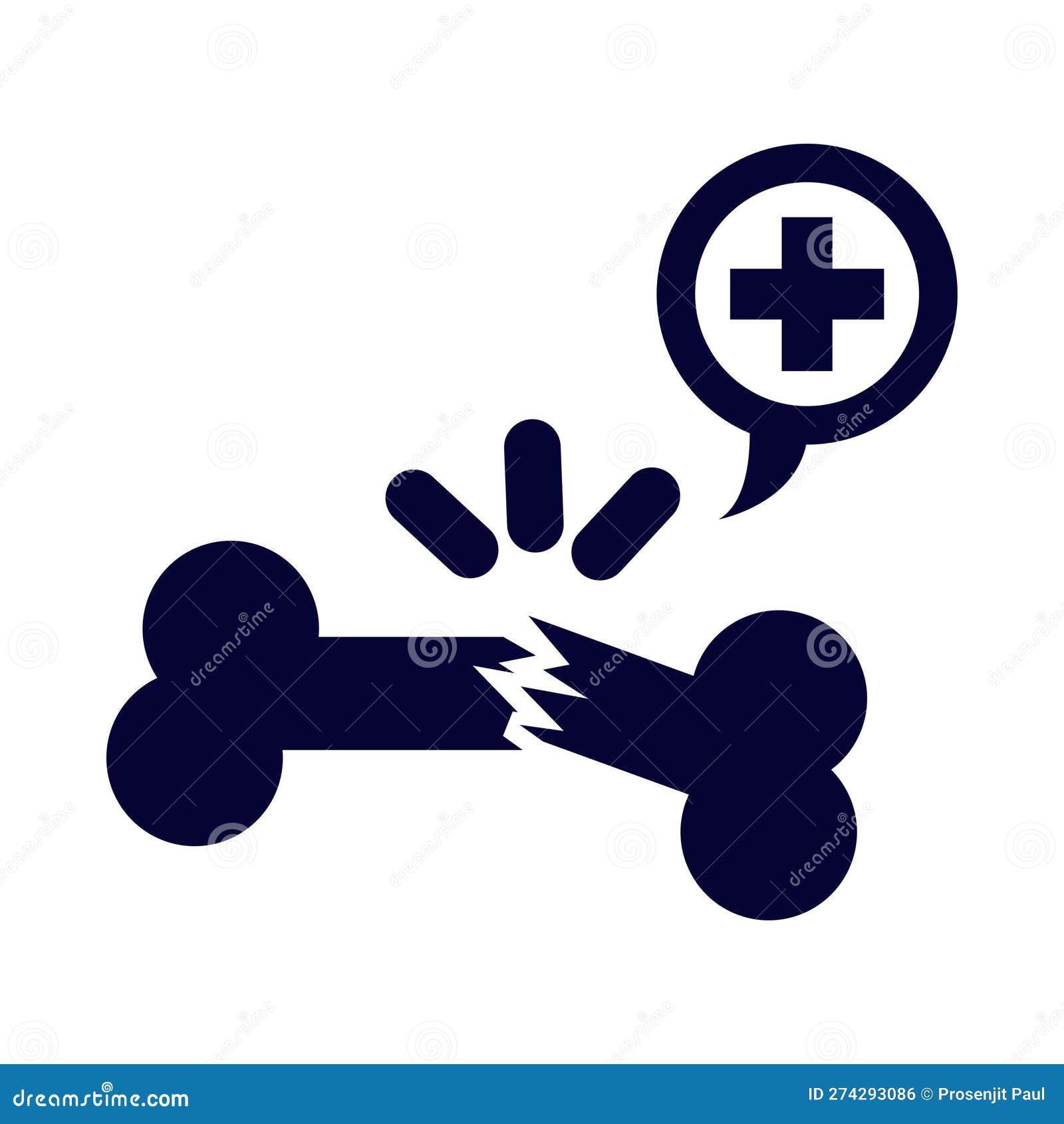 Bone, Break Down, Medical, Plus, Broken Bone Icon Stock Vector ...