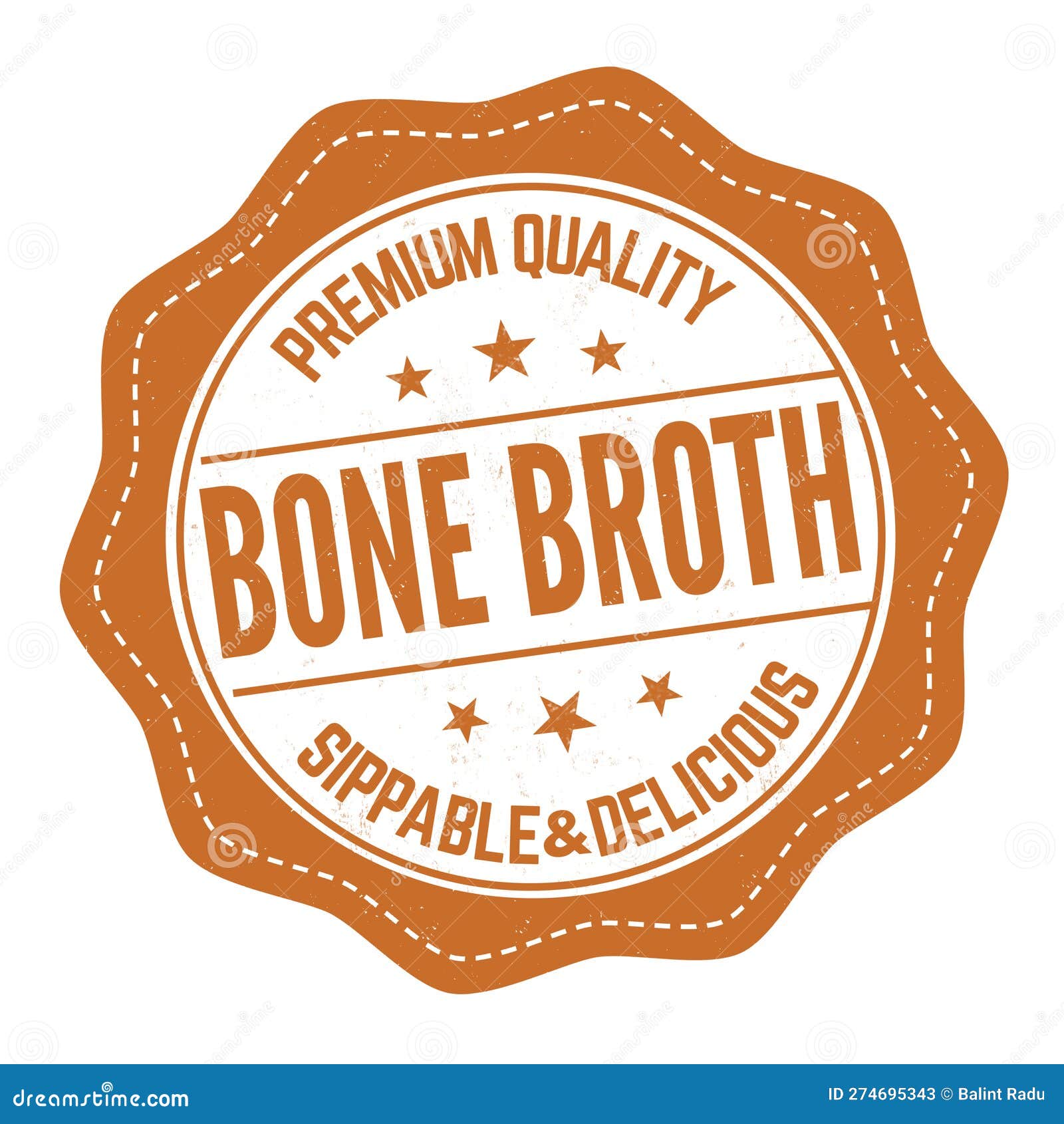 Bone Broth Label Templates Set. Abstract Vector Food Packaging Design ...