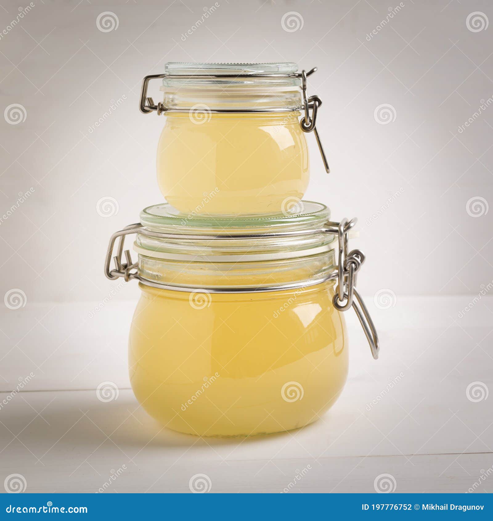 Bone Broth Made from Chicken, Beef or Lamb in a Glass Jar Stock Photo ...