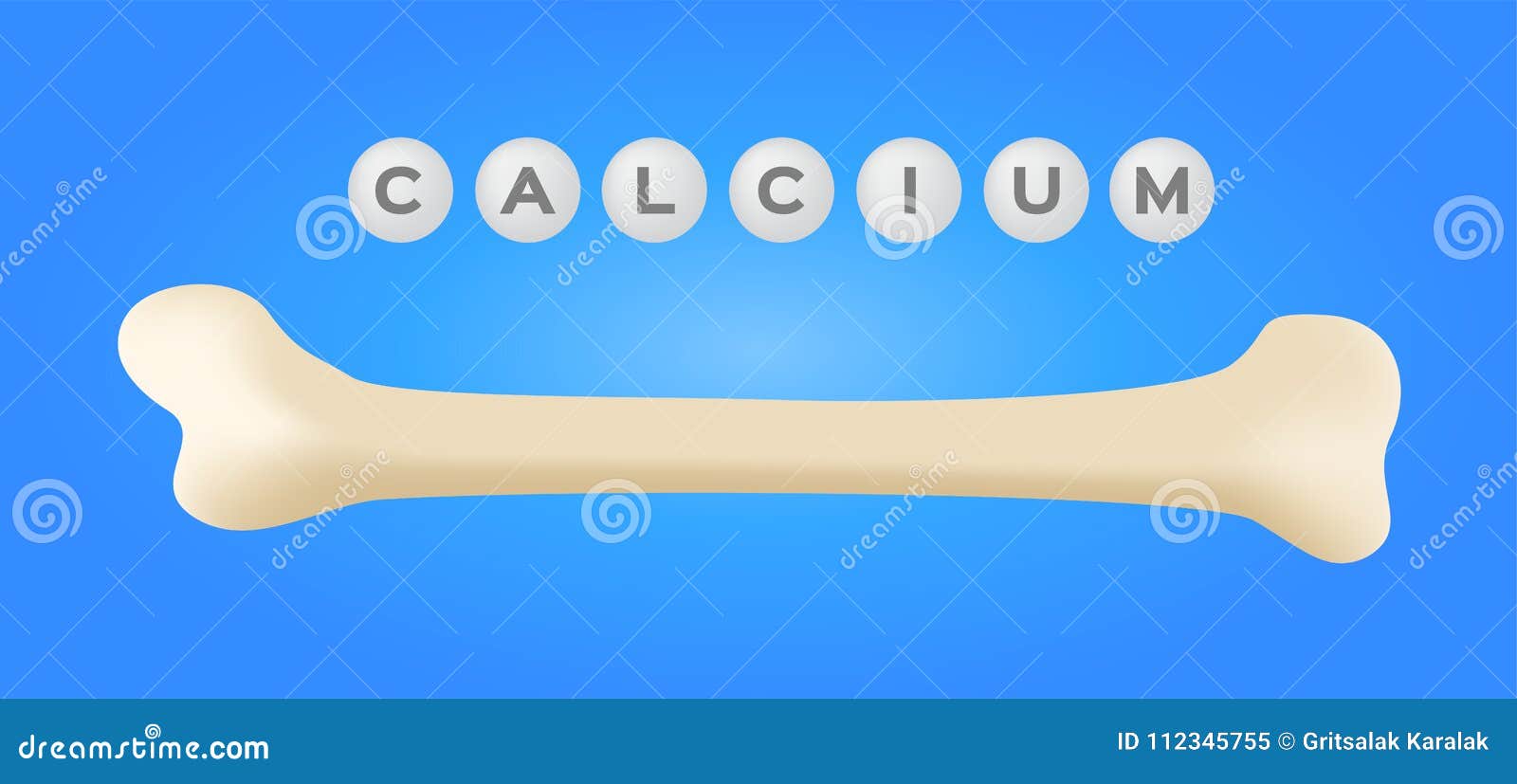 Bone calcium stock vector. Illustration of mineral, osteoporosis ...