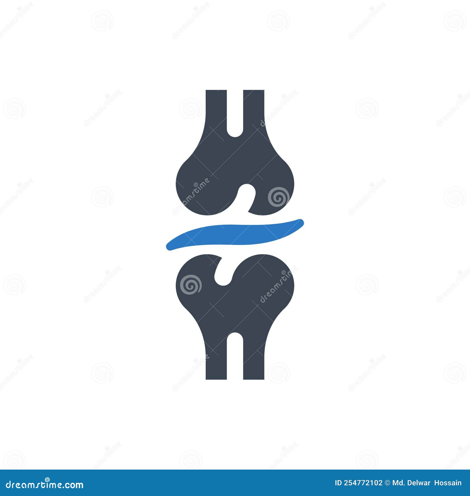 Bone cartilage icon stock vector. Illustration of illustrations - 254772102