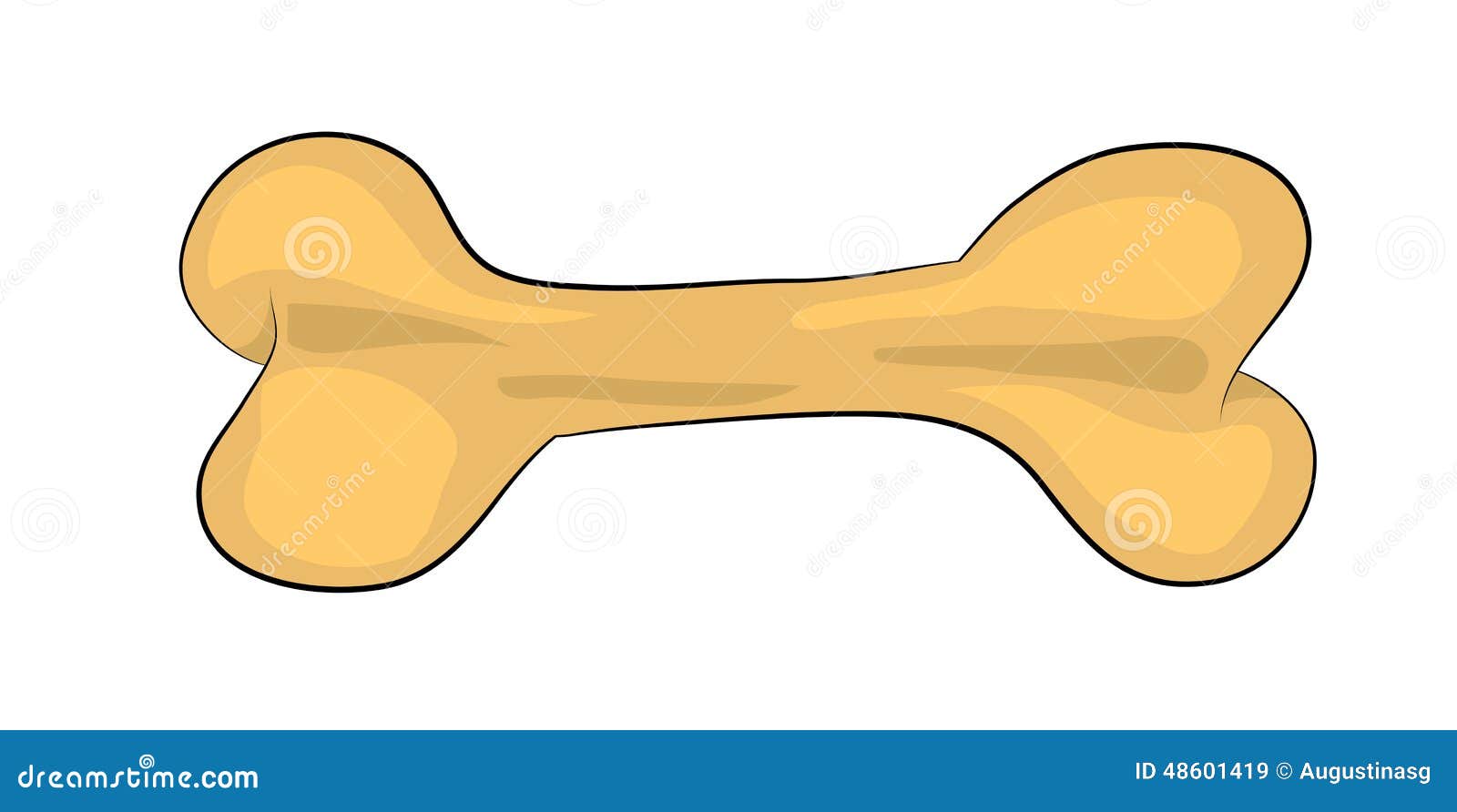 Bone cartoon stock illustration. Illustration of hard - 48601419