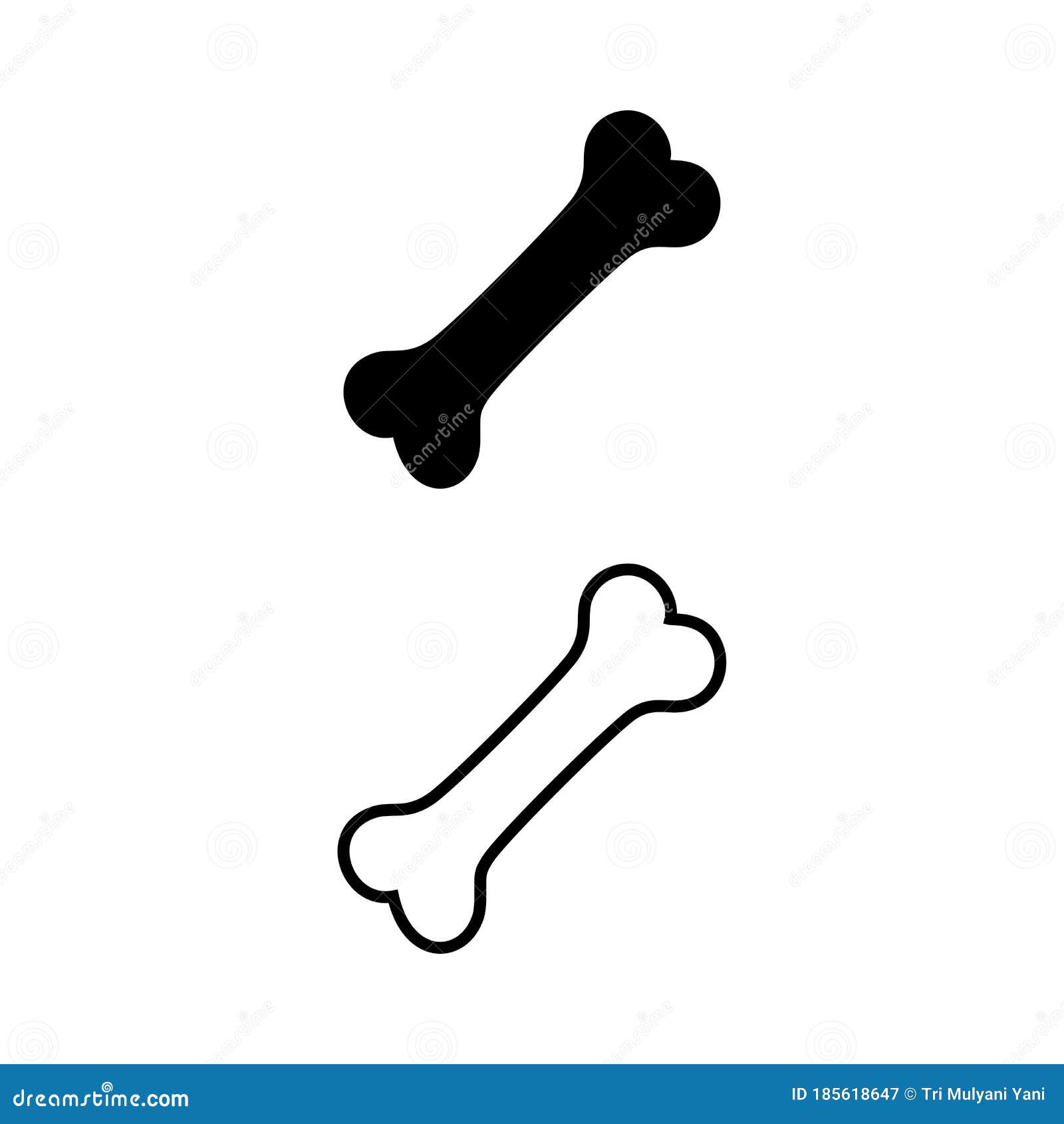 Bone Icon Vector Design Symbol Stock Vector - Illustration of medicine ...