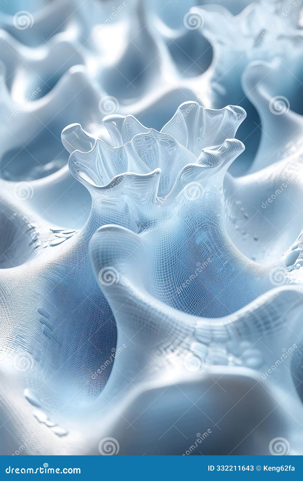Bone Delicate Transparent Structures in Soft Blue Stock Illustration ...