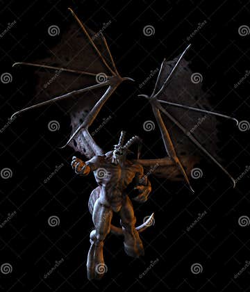 Bone Demon - with Clipping Path Stock Illustration - Illustration of ...