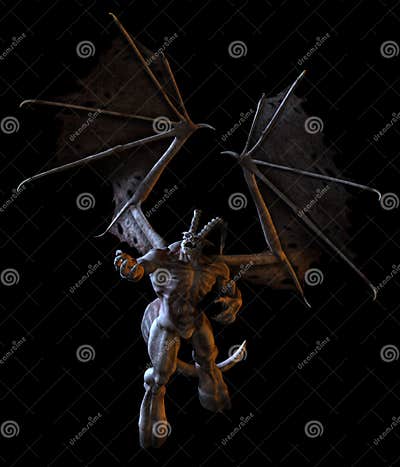 Bone Demon - with Clipping Path Stock Illustration - Illustration of ...
