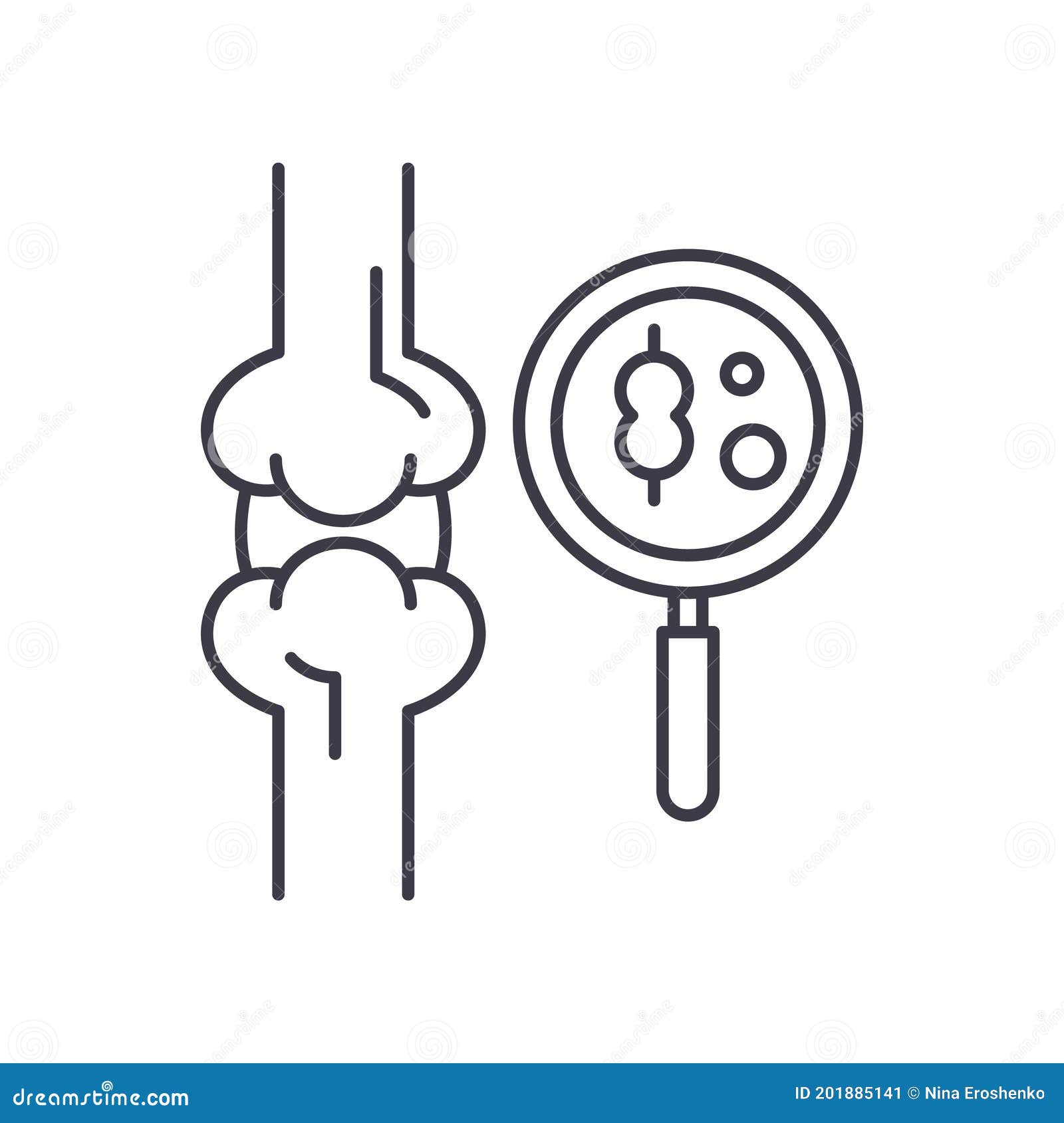 Bone Densitometry Test Icon, Linear Isolated Illustration, Thin Line ...