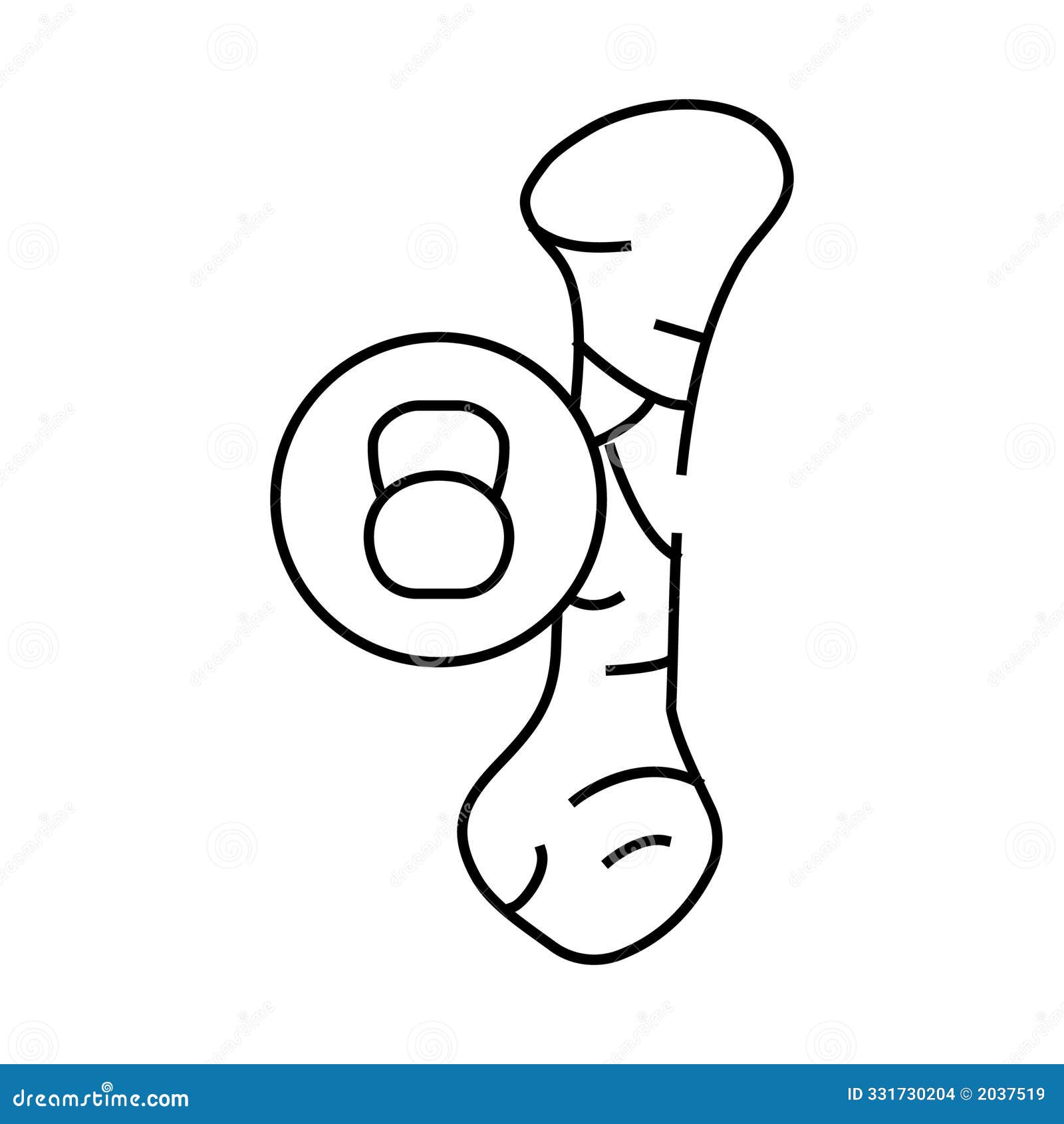 Bone Dull or Severe Ache Line Icon Vector Illustration Stock ...