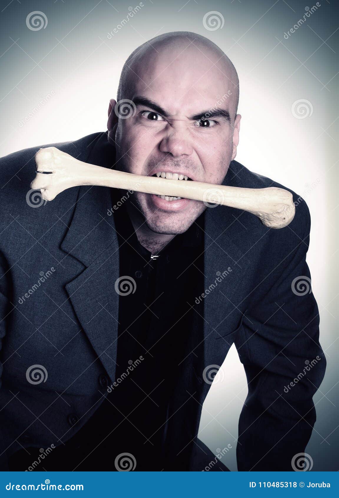 Bone eating stock photo. Image of crazy, expression - 110485318