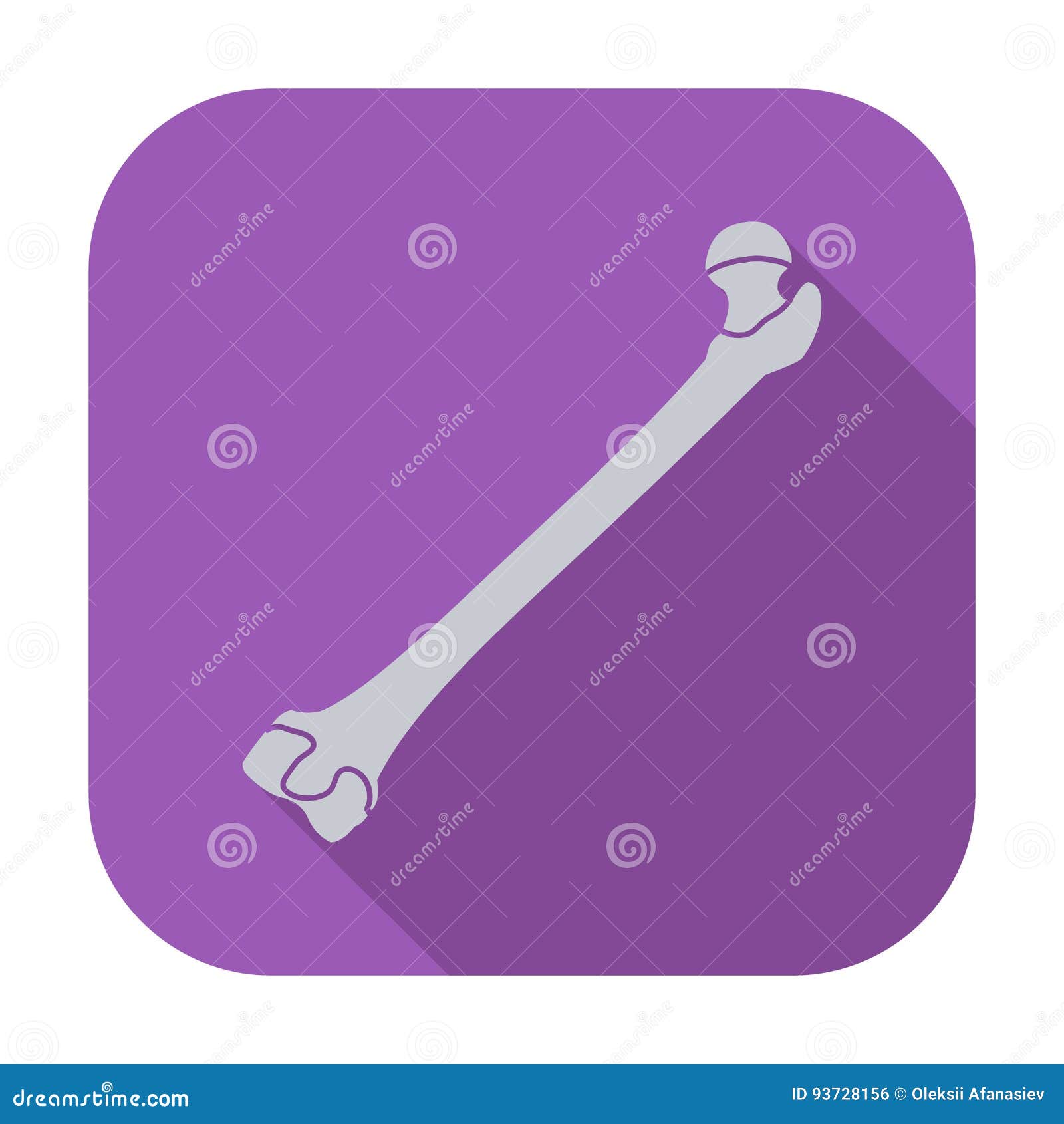 Bone flat icon. stock vector. Illustration of cookie - 93728156