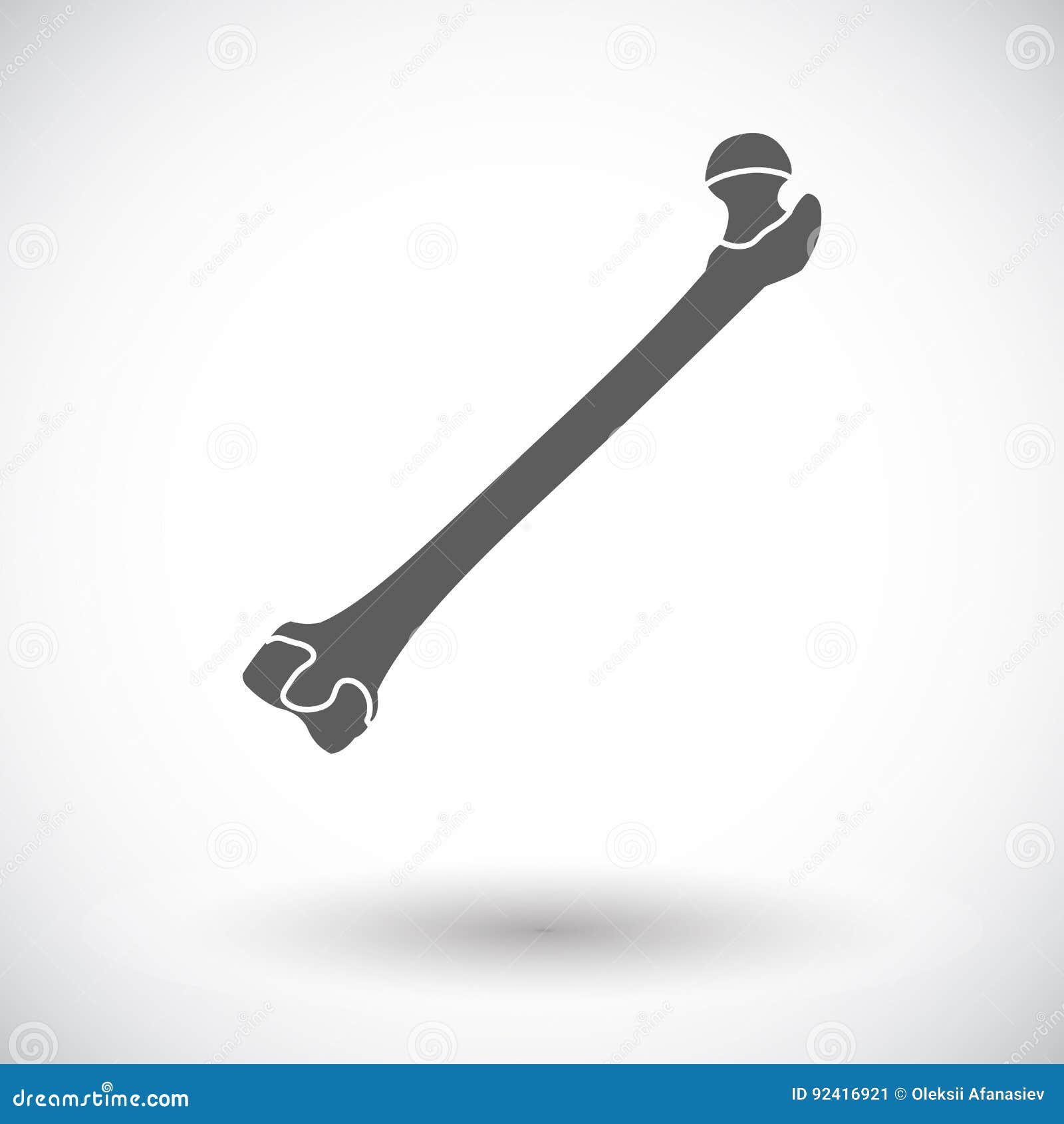 Bone flat icon. stock vector. Illustration of healthy - 92416921
