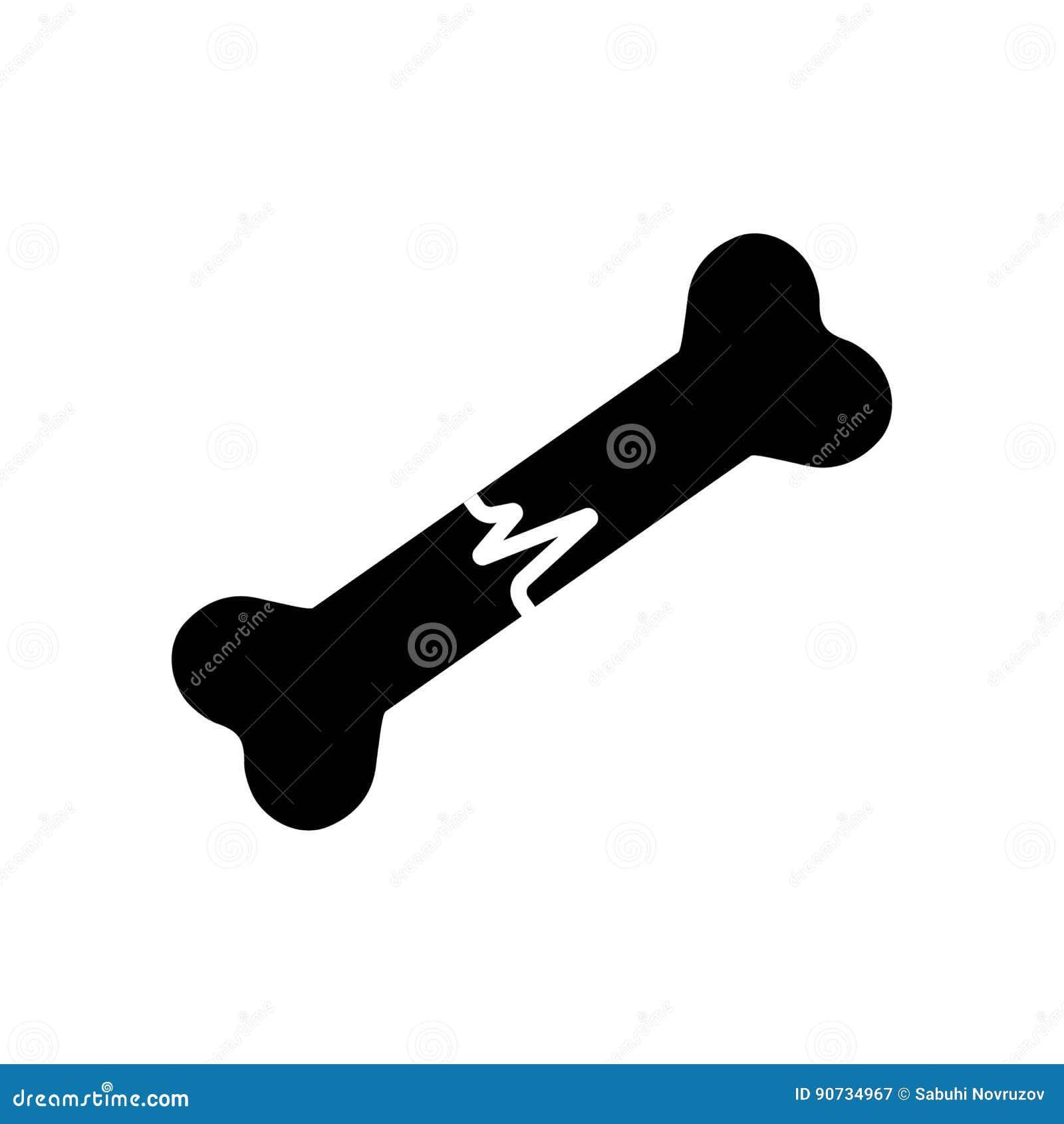 Bone Fracture Icon on White Background. Outline Bone Icon Stock Vector ...