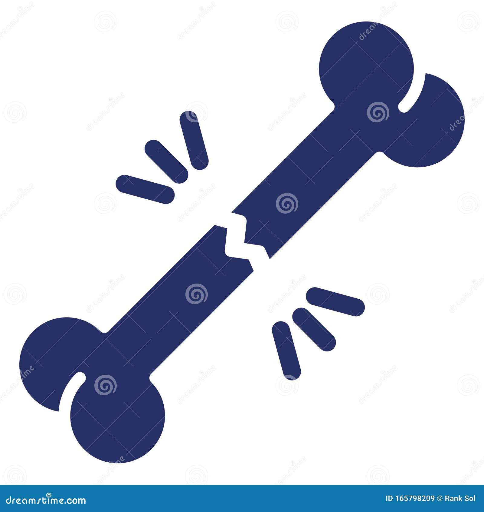Bone Fracture Isolated Vector Icon that Can Be Easily Modified or Edit ...