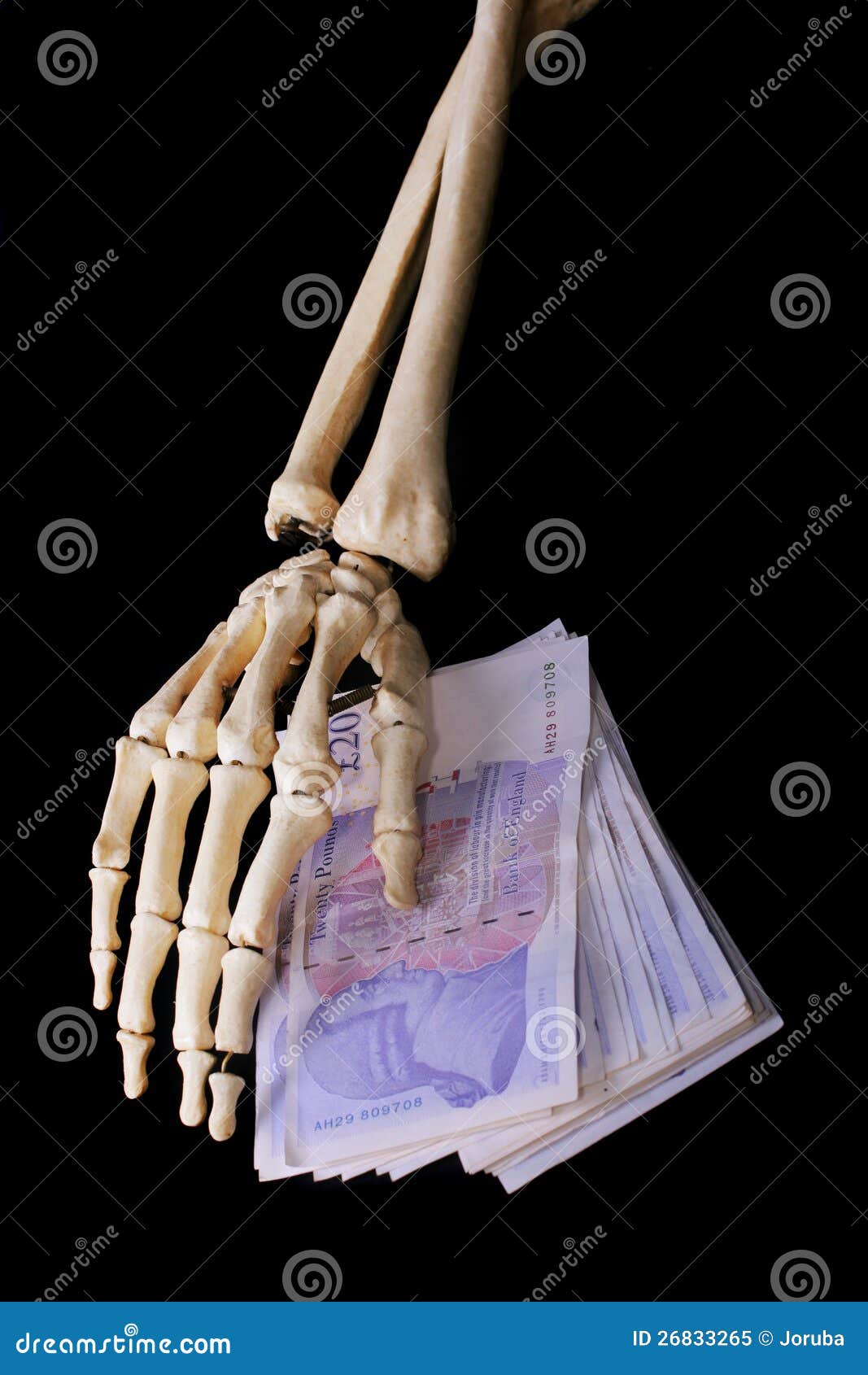 Bone hand with money stock image. Image of hold, concept - 26833265