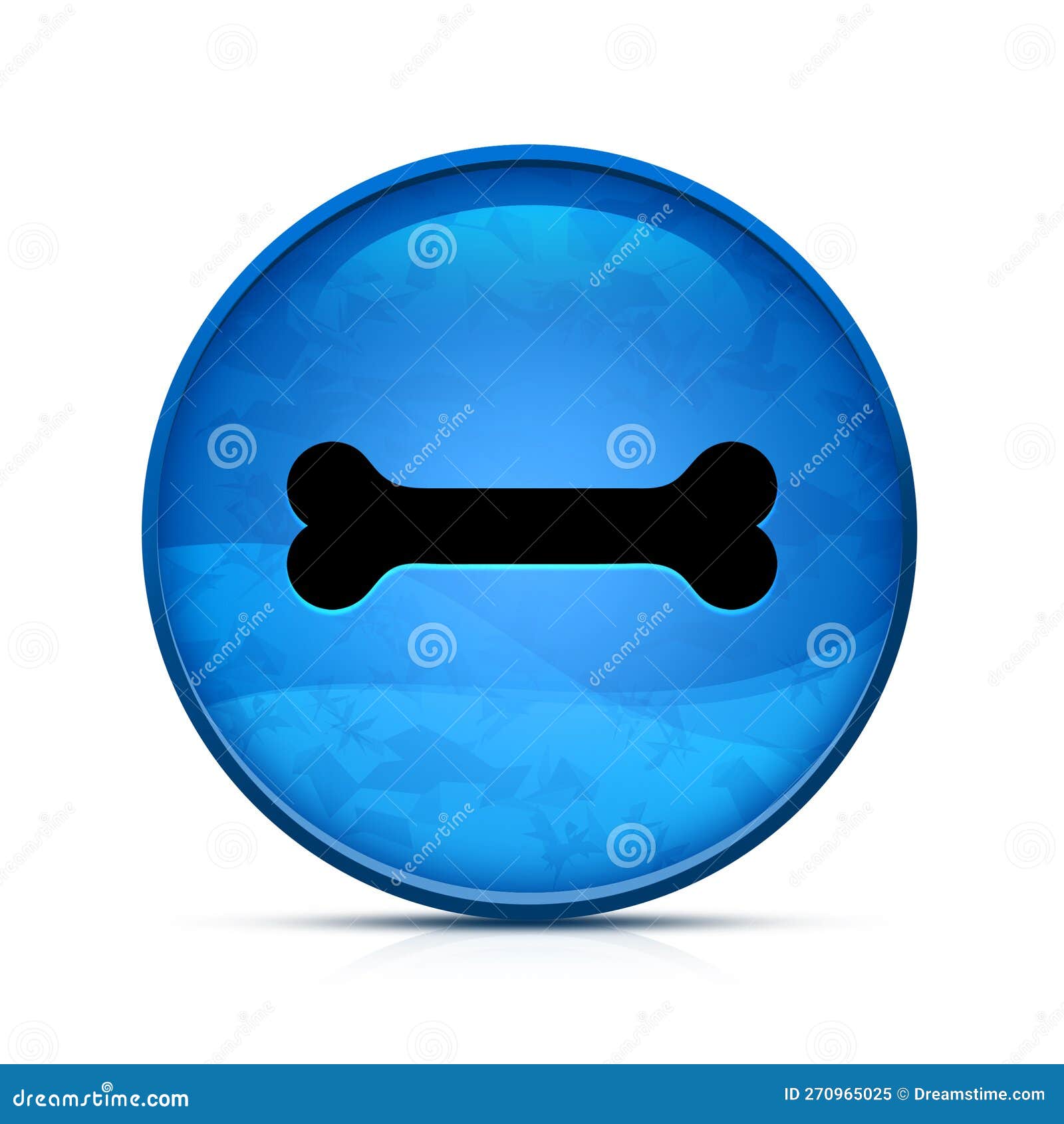 Bone Icon on Classy Splash Blue Round Button Illustration Stock ...