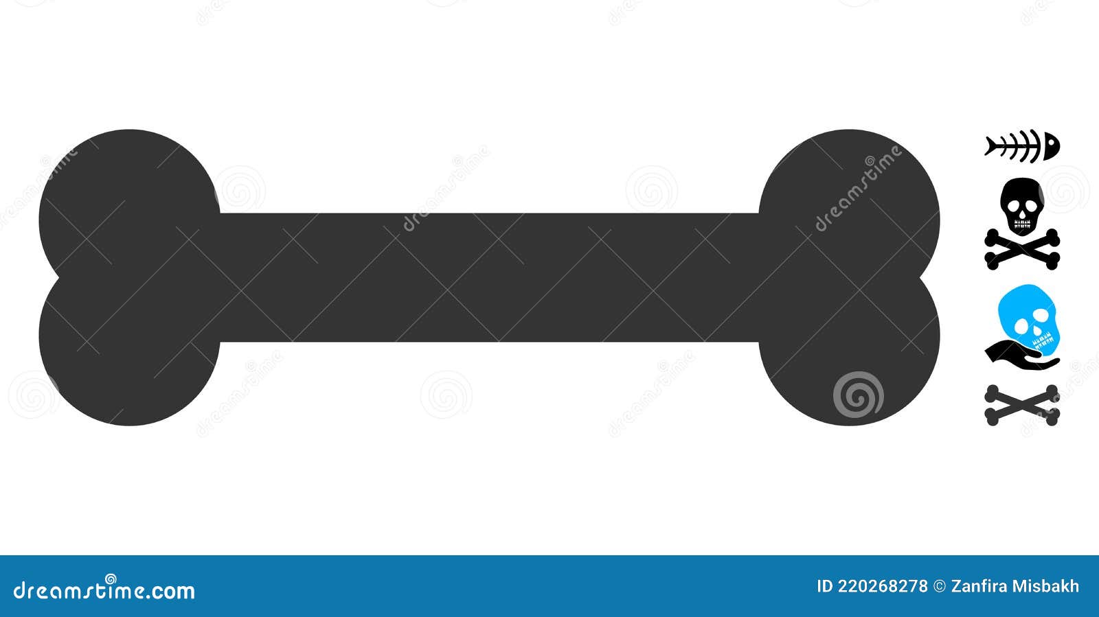 Flat Bone Vector Icon Image Stock Vector - Illustration of surgery ...