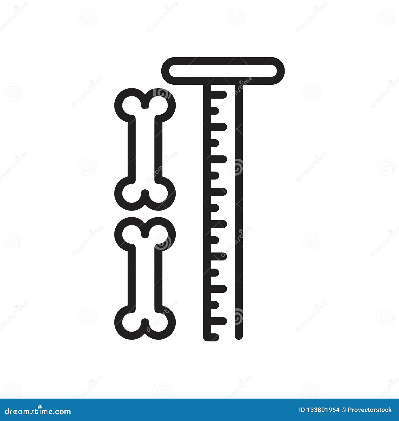 Bone Icon Vector Sign and Symbol Isolated on White Background Stock ...