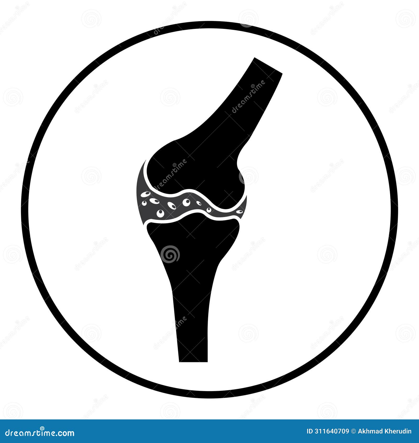 Bone Joint Degeneration Icon Stock Vector - Illustration of backbone ...