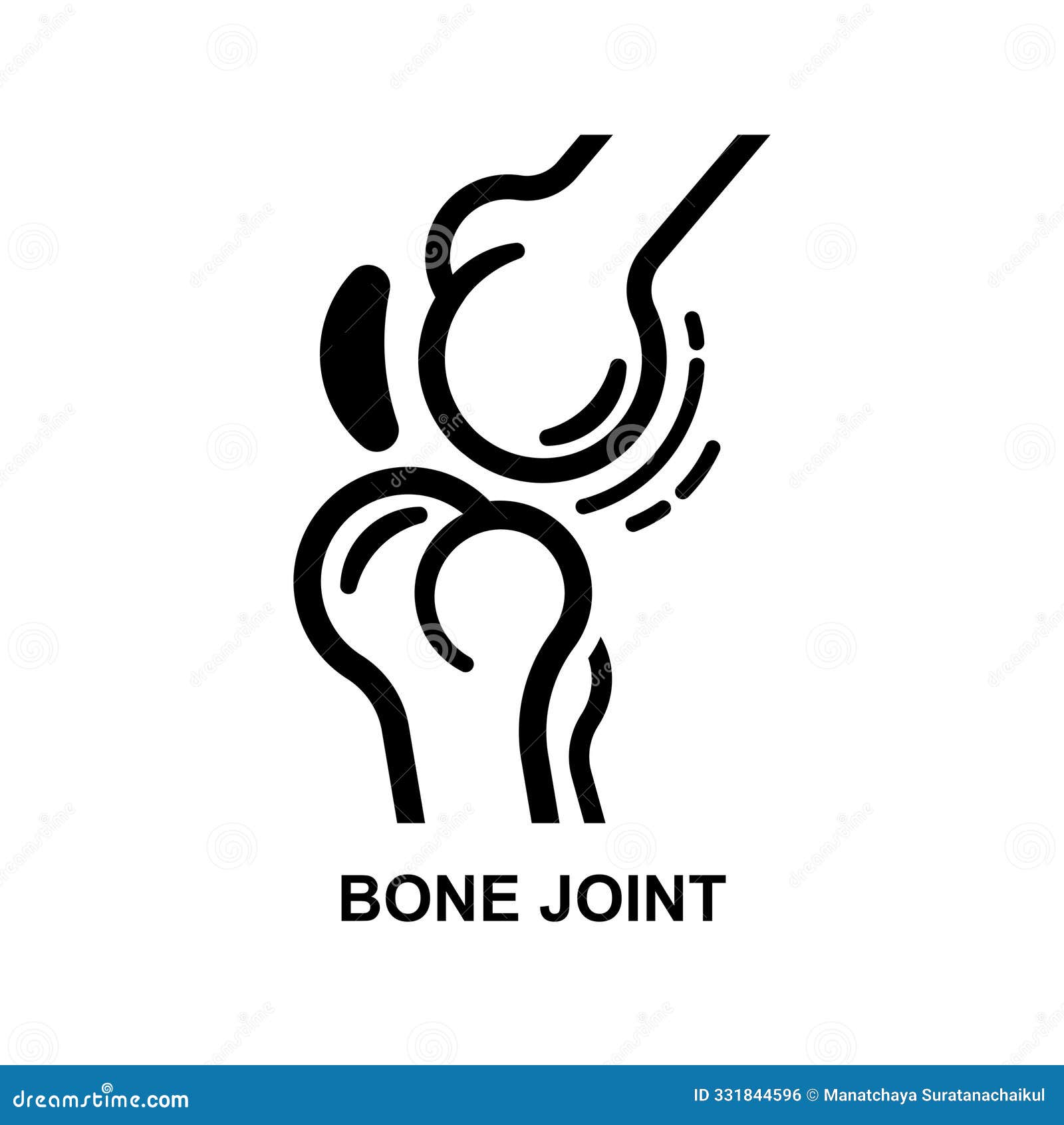 Bone Joint Degeneration Icon Vector Illustration | CartoonDealer.com ...