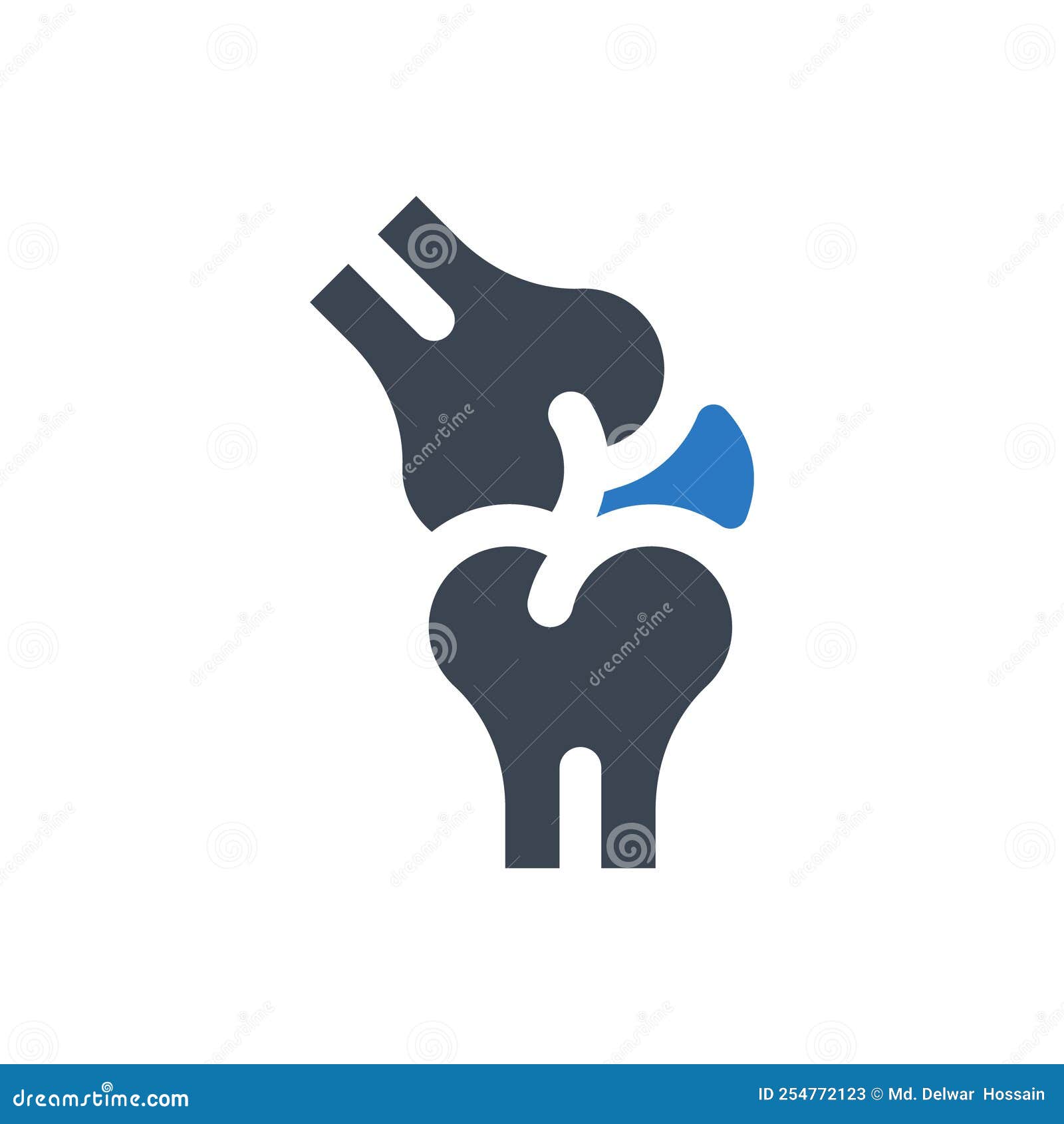 Bone joint icon stock vector. Illustration of vector - 254772123