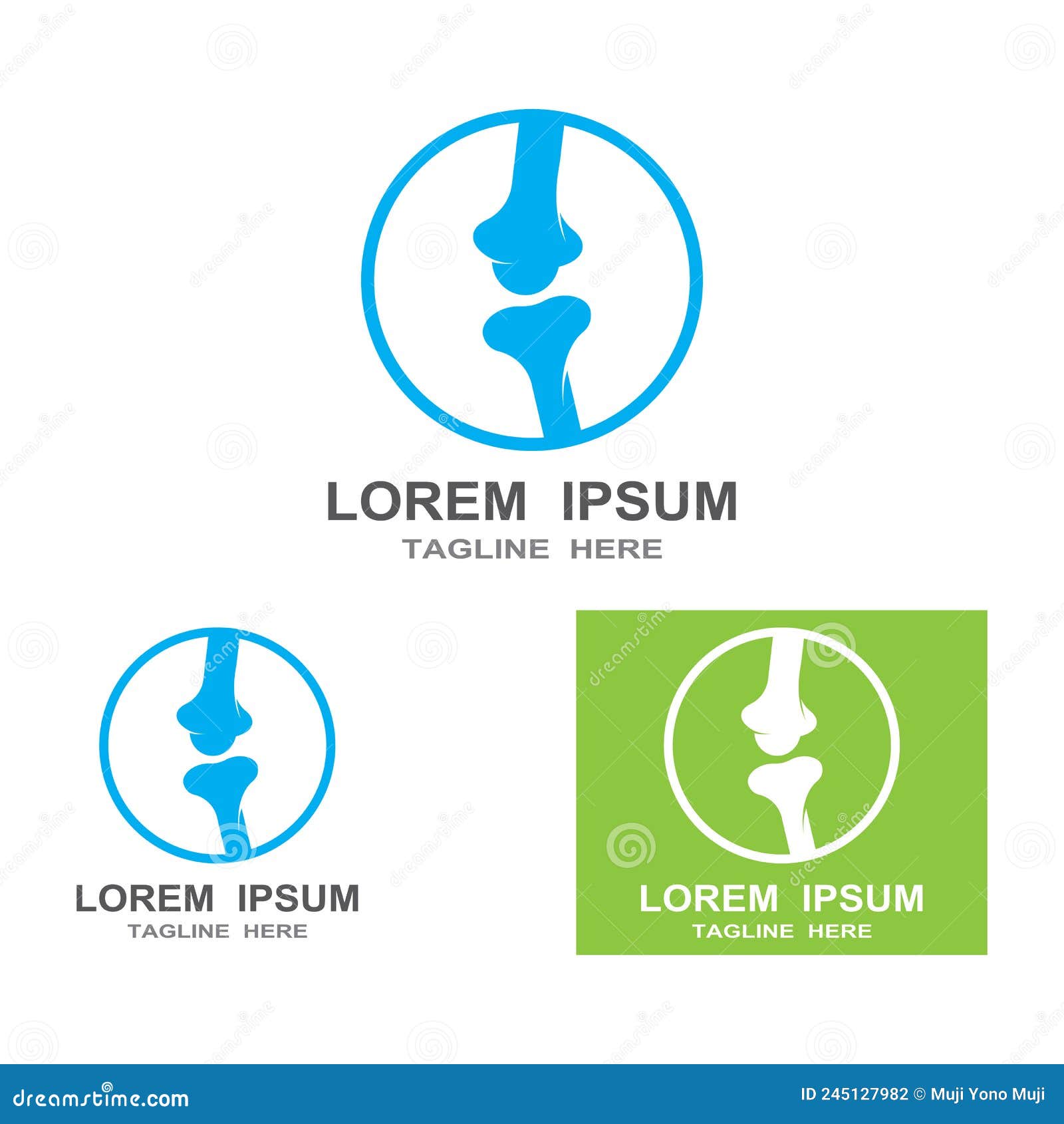 Bone Logo Icon Vector Design Template Illustration Stock Vector ...