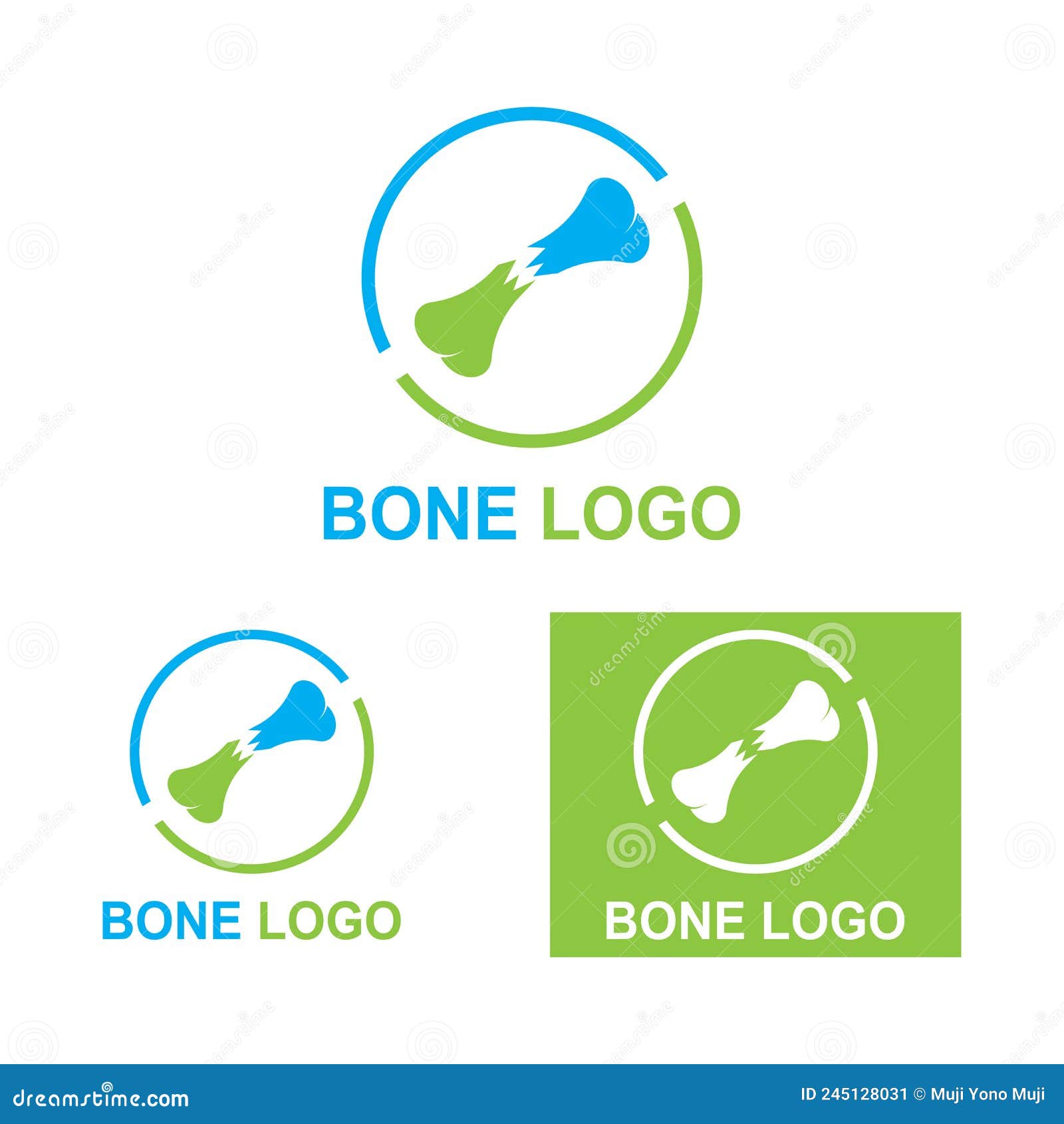 Bone Logo Icon Vector Design Template Illustration Stock Vector ...